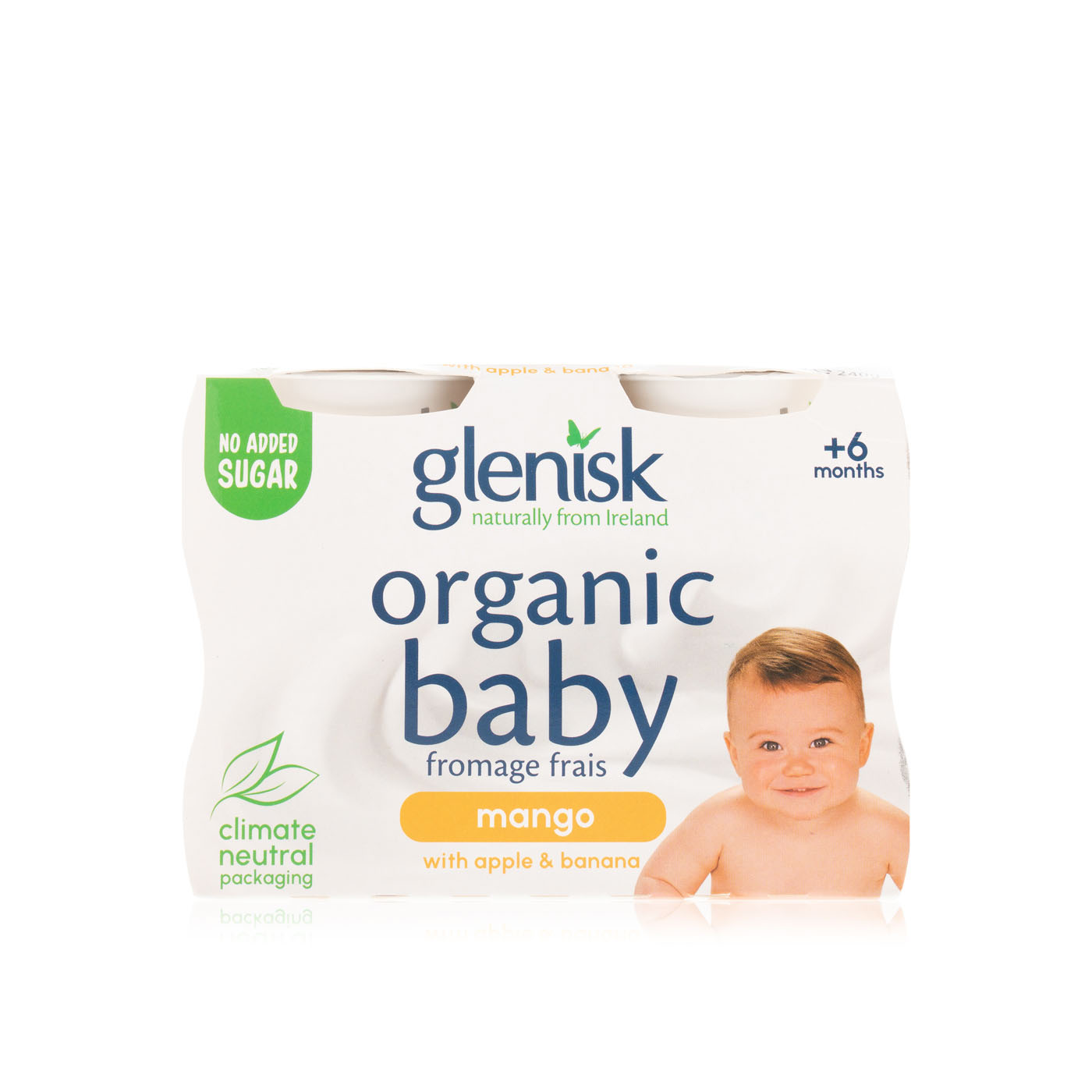 Glenisk organic baby fromage frais mango and apple 4 pack +6 months 240g - Spinneys UAE