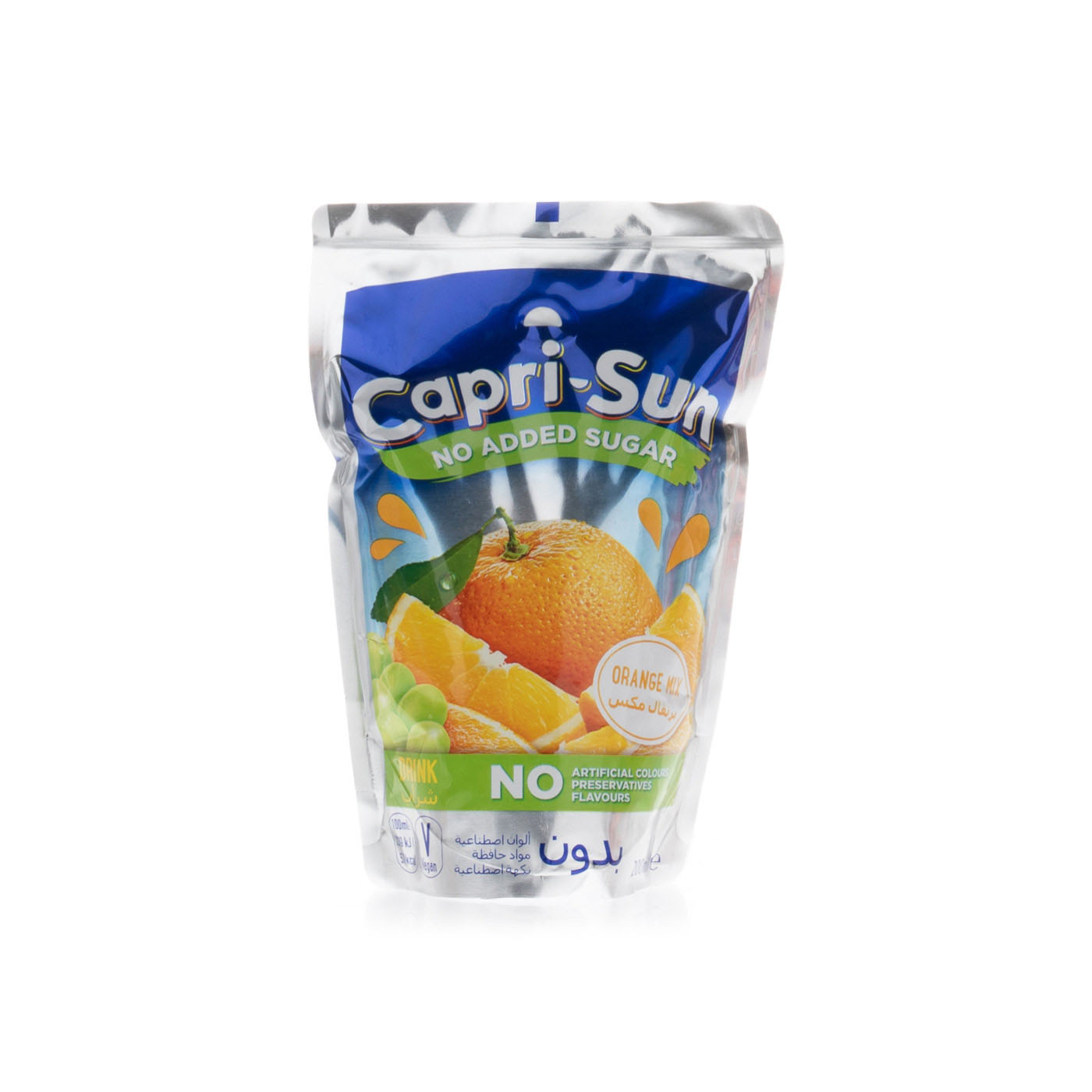 Capri-Sun No Added Sugar Orange Juice Drink 200ml - Spinneys UAE