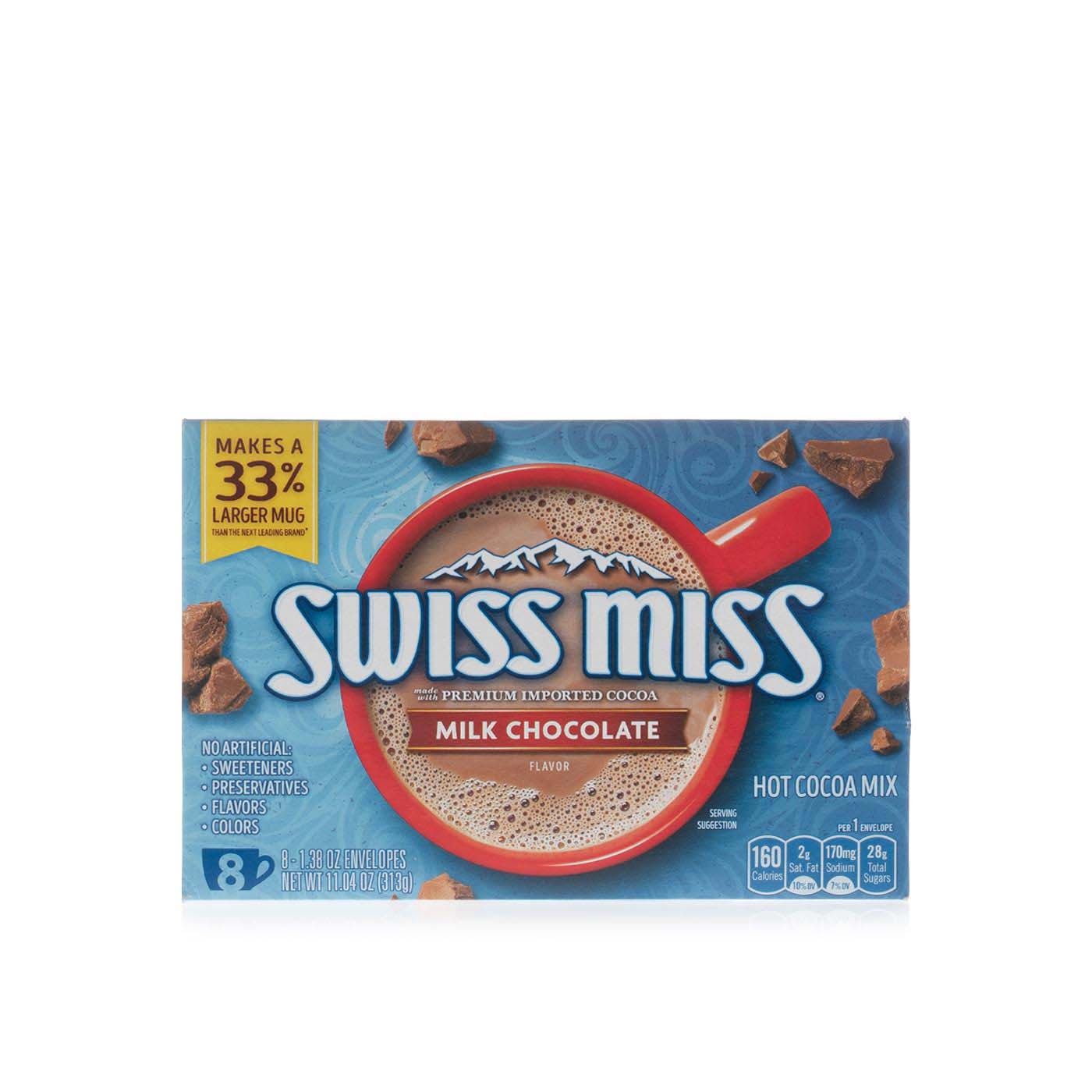Swiss Miss Milk Chocolate Hot Cocoa Drink Mix 8 Sachets 313g - Spinneys UAE