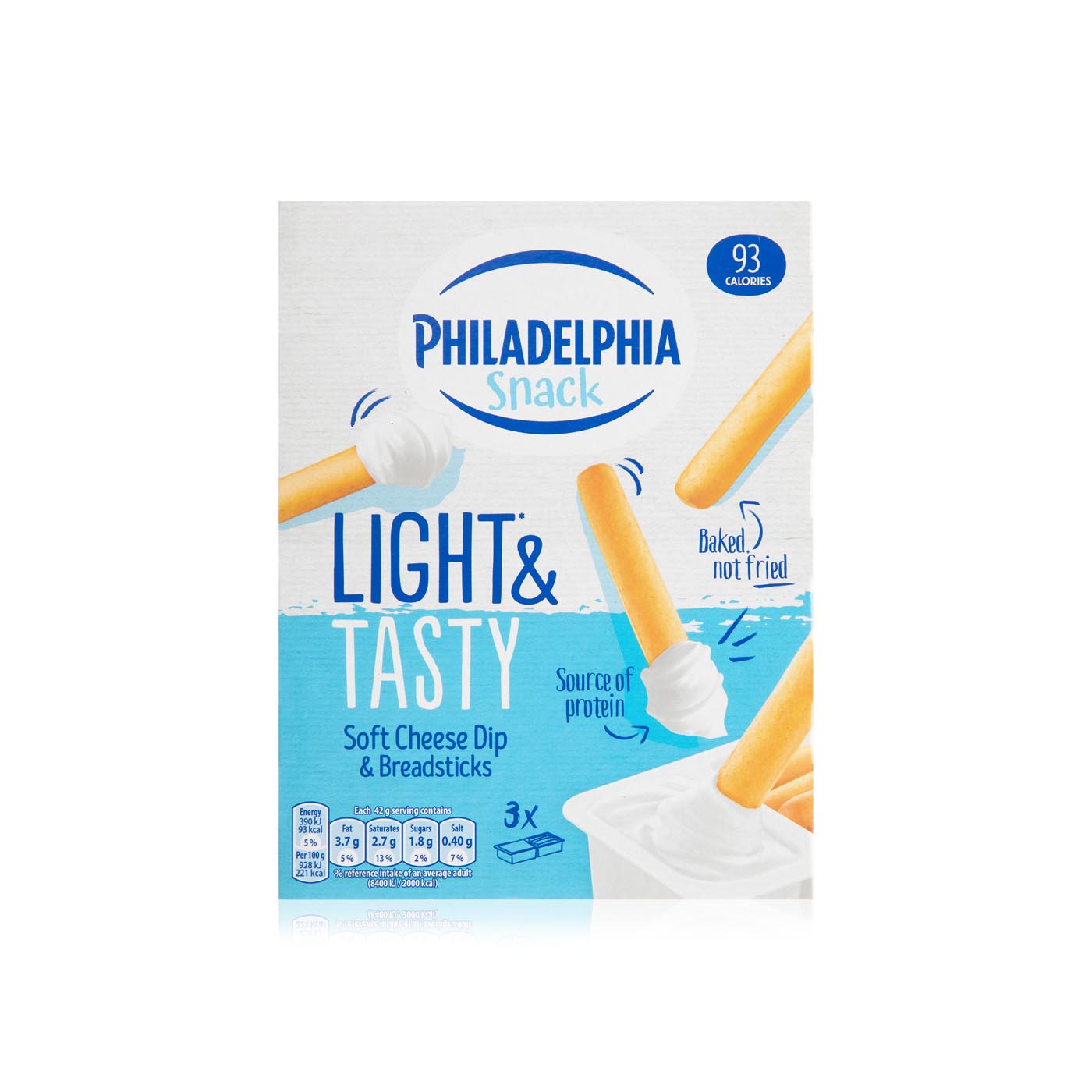 Philadelphia Light & Tasty Soft Cheese Snack 3 x 42g - Spinneys UAE