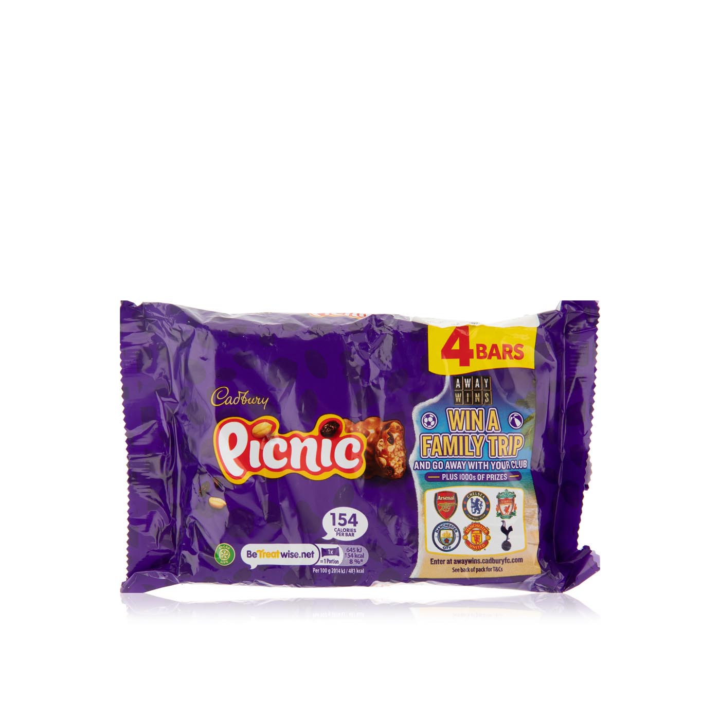 Cabury Picnic Chocolate Bar Pack x 4 - Spinneys UAE