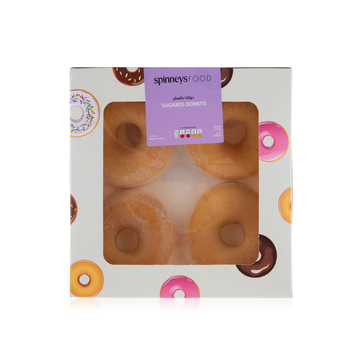 Spinneysfood Sugared Donuts 4s 196g - Spinneys UAE