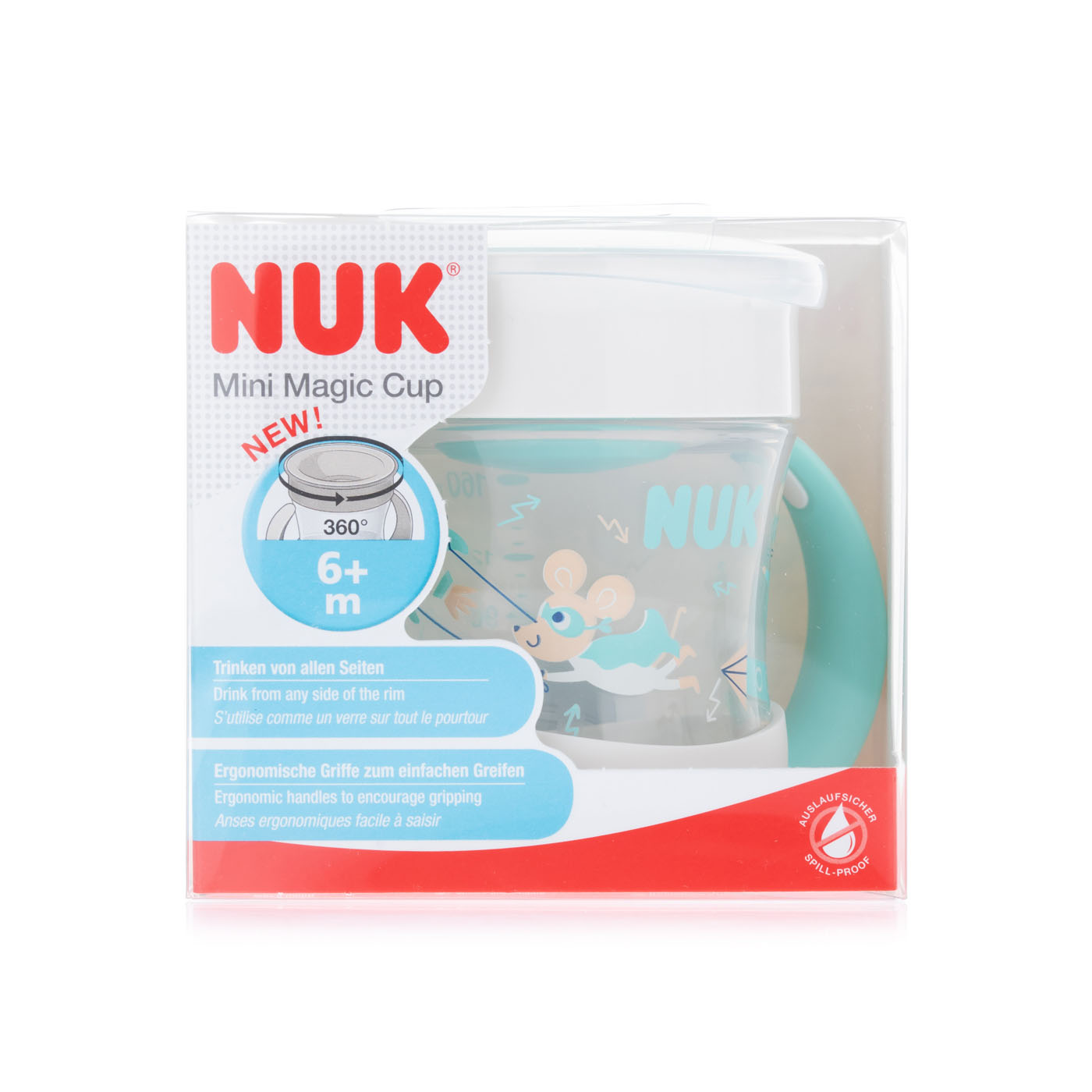 Nuk Mini Magic Cup 160ml with Drinking Rim and Lid 6m+ - Spinneys ...