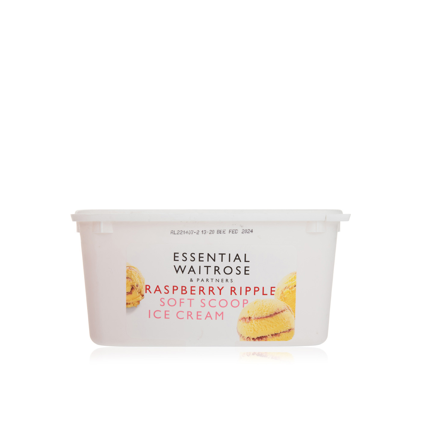 Waitrose Essential Raspberry Ripple Soft Scoop Ice Cream 2 Litre ...