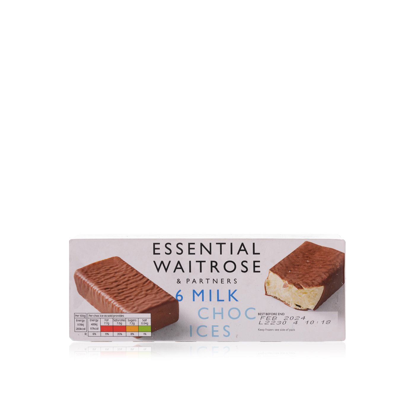 Waitrose Essential Milk Choco Ices 6 X 70Ml - Spinneys UAE