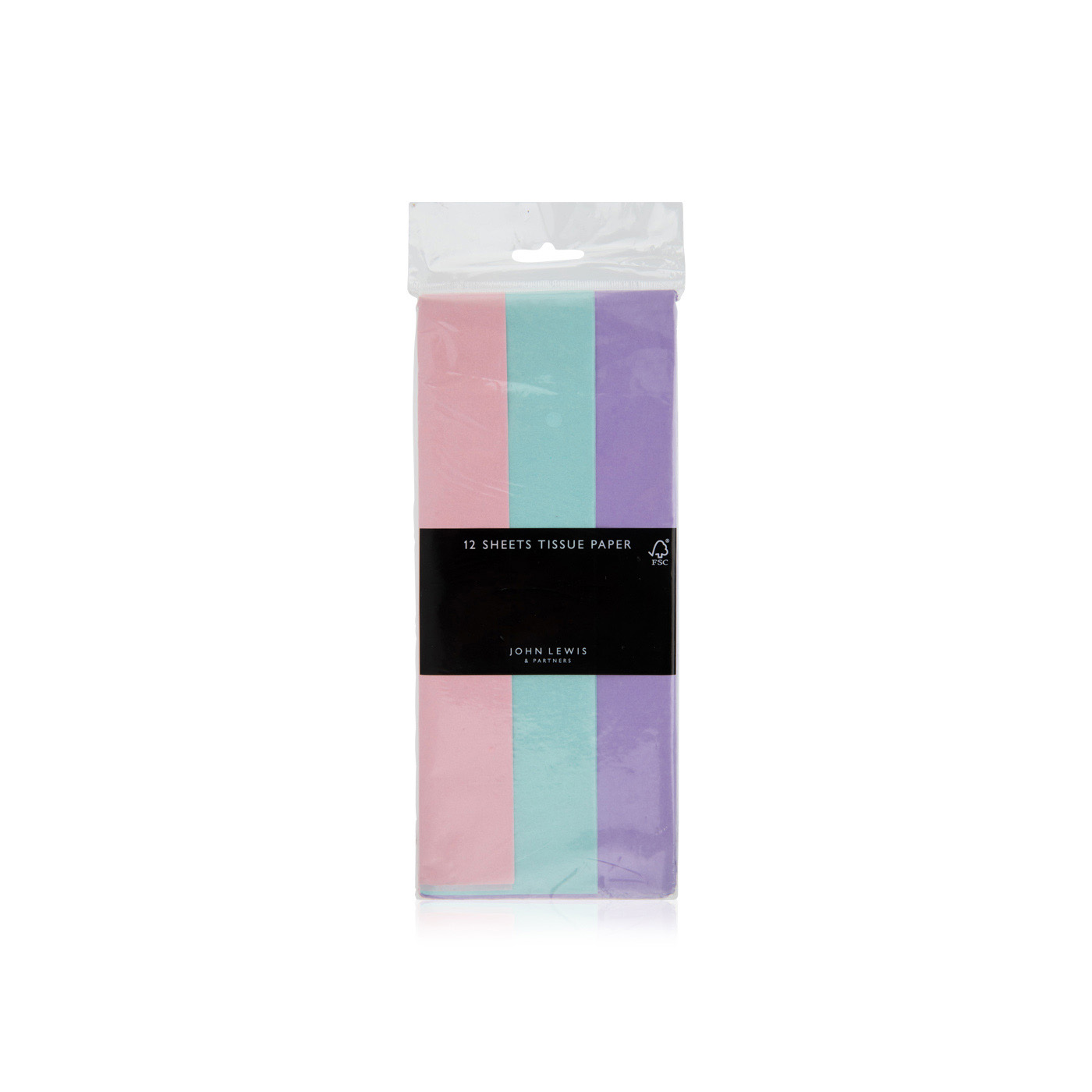 John Lewis 12 Sheets Pink, Mint and Lilac Tissue Wrapping Paper ...