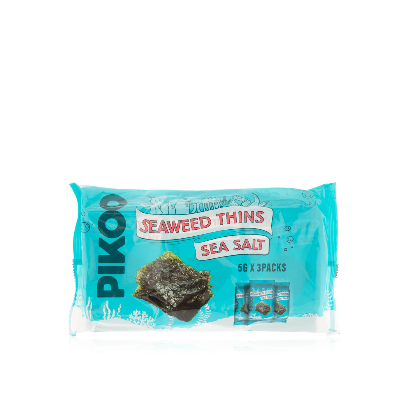 Pikoo Seaweed Thins Sea Salt 3 x 5g - Spinneys UAE
