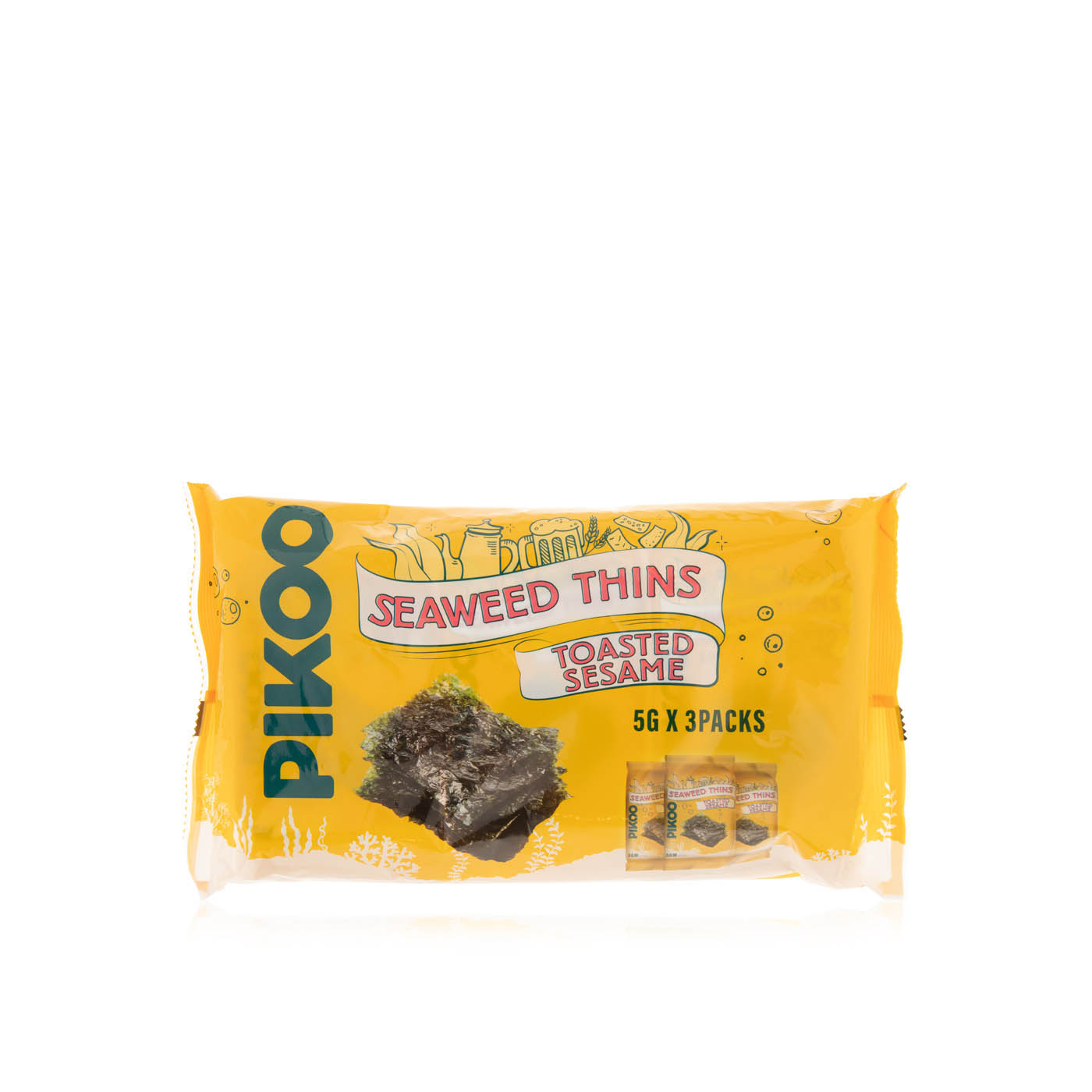 Pikoo Seaweed Thins Sesame 3 x 5g - Spinneys UAE