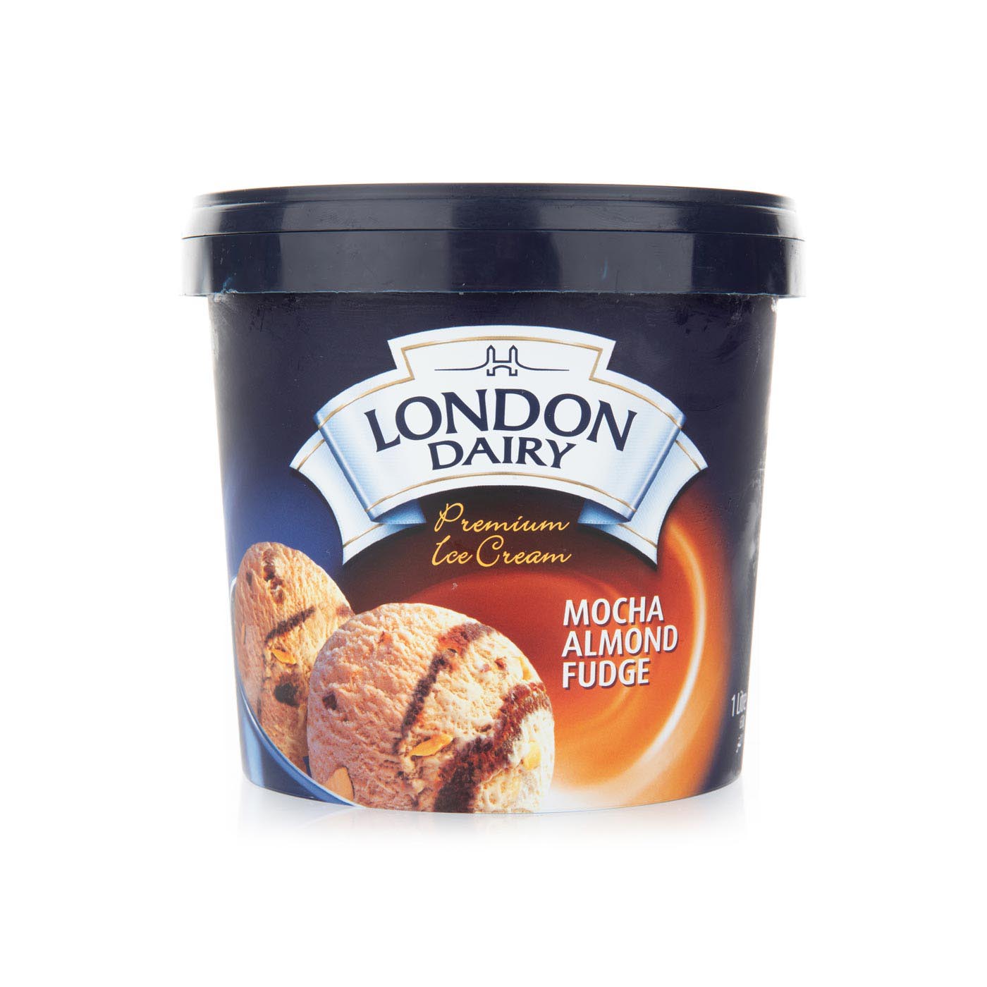 London Dairy Mocha Almond Fudge Ice Cream 1 Litre - Spinneys UAE
