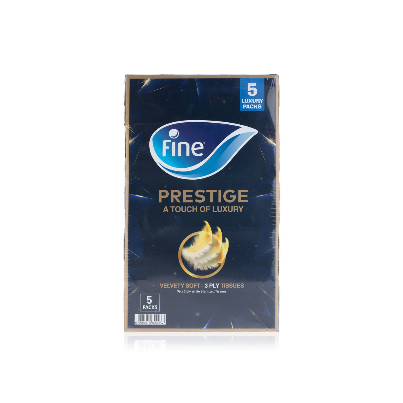 Fine 3ply Prestige Facial Tissues 96 Sheets x 5 - Spinneys UAE