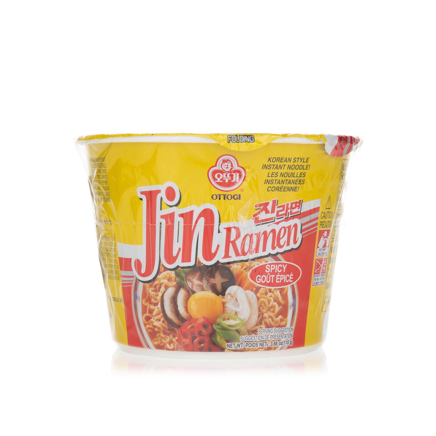 Ottogi Jin Ramen Spicy Bowl 110g - Spinneys UAE