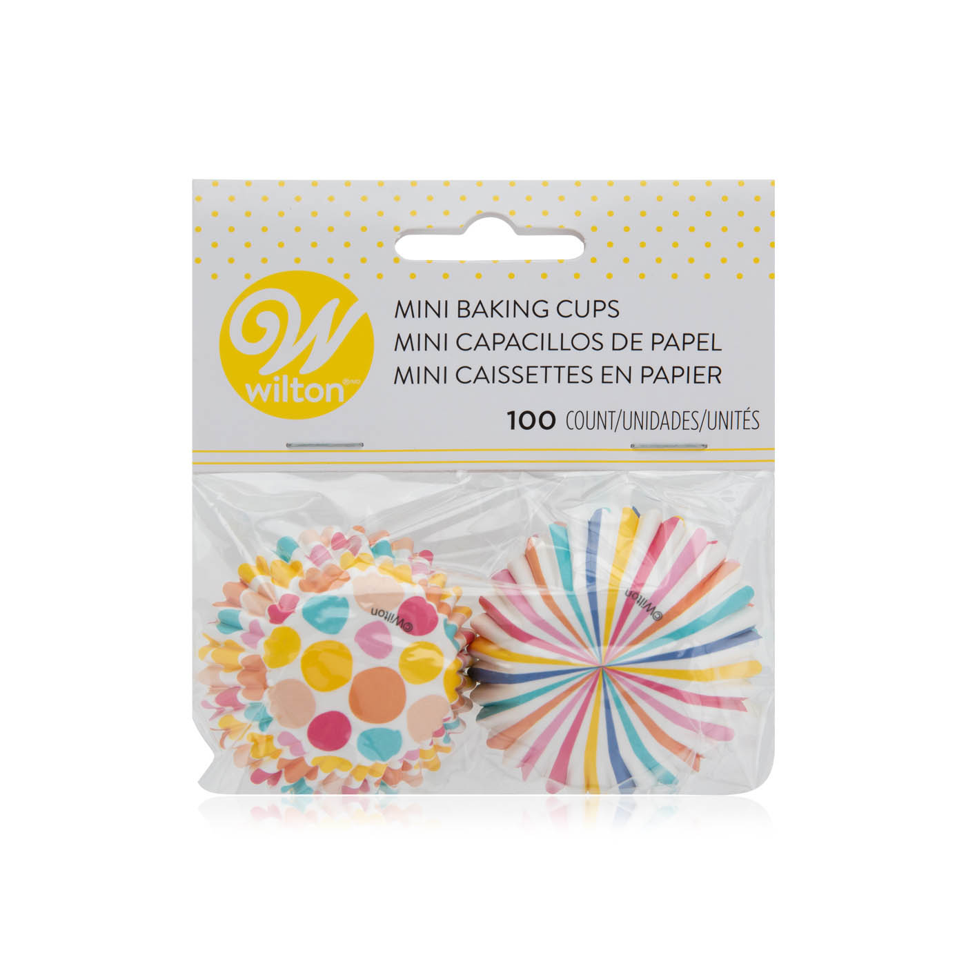 Wilton Mini Baking Cups Polka Dots and Stripes 100 Pieces - Spinneys ...