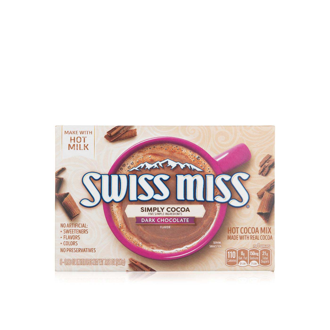Swiss Miss Simply Cocoa Dark Chocolate Hot Cocoa Mix 218g - Spinneys UAE