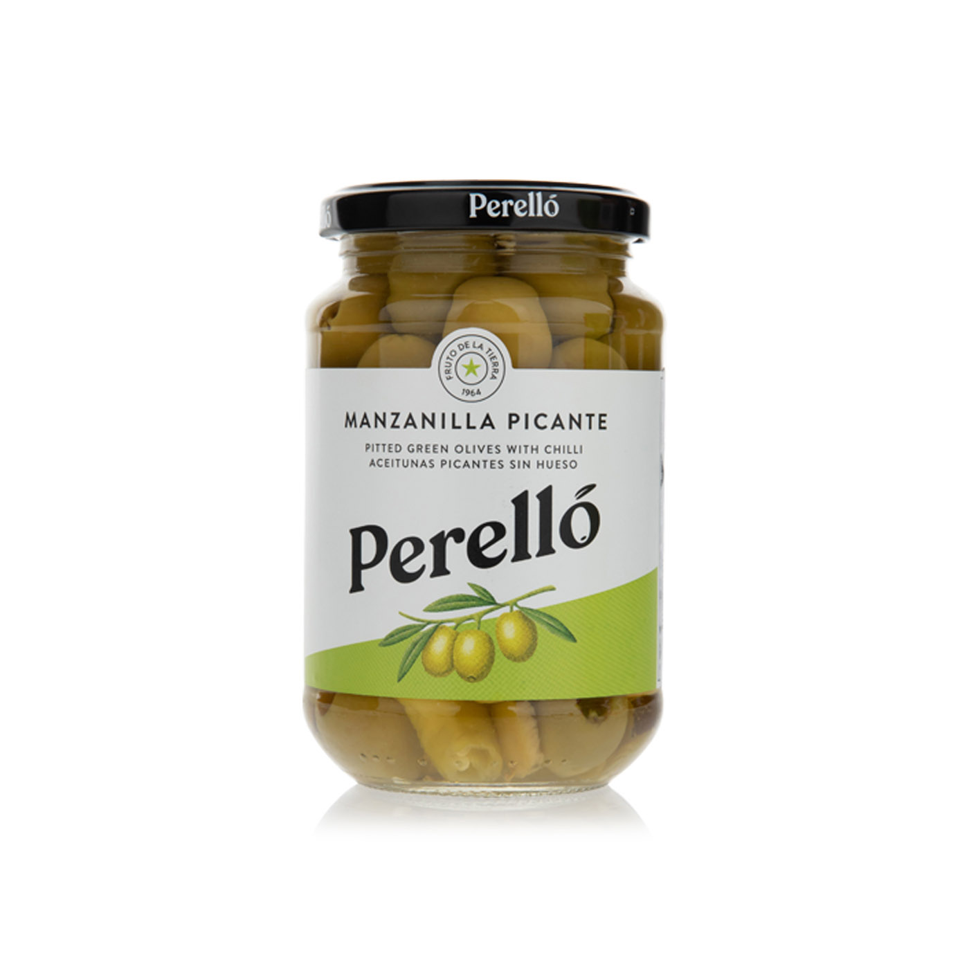 Perello Green Olives with Chilli 160g - Spinneys UAE