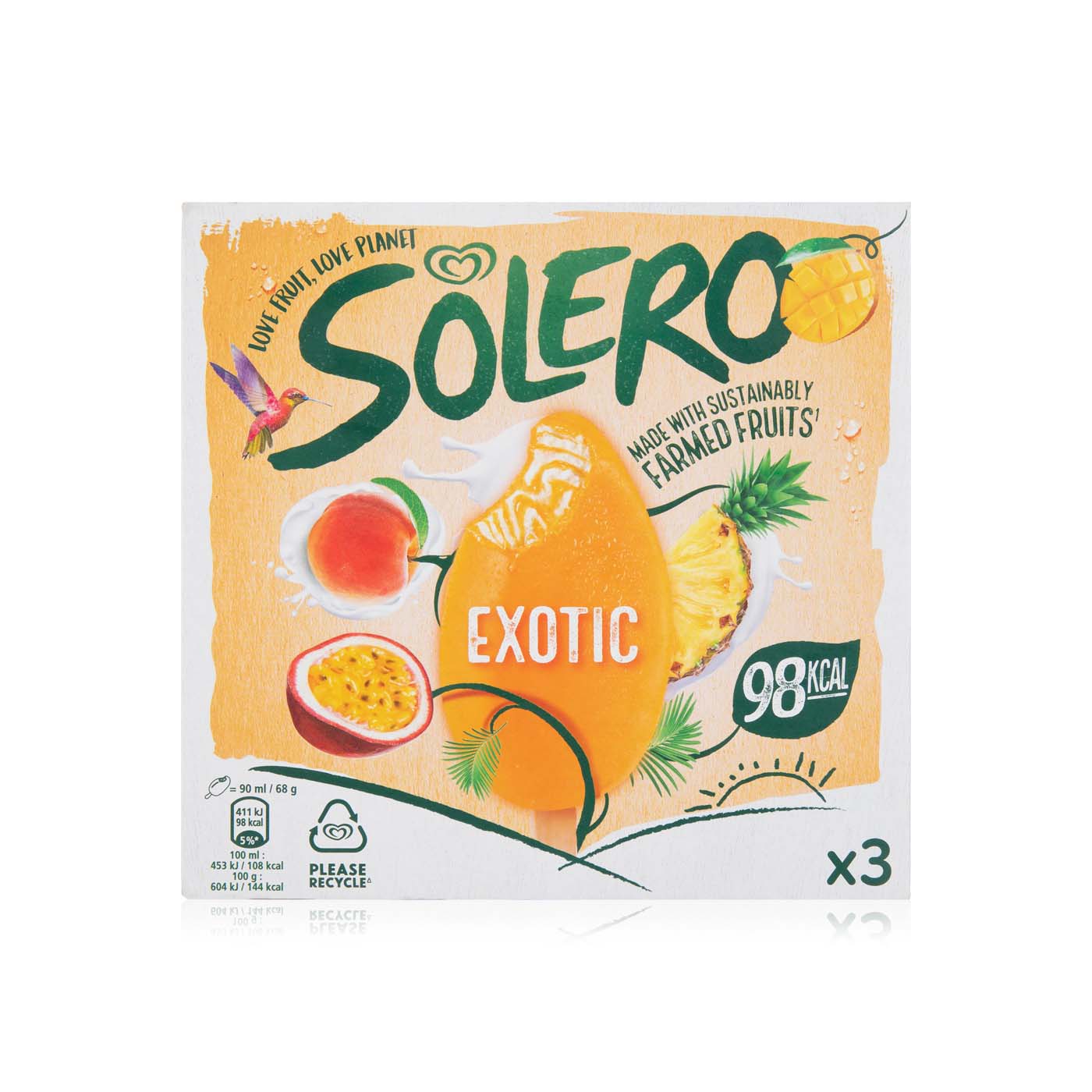 Wall's Solero Exotic Ice Cream Lollies 90Ml x 3 - Spinneys UAE
