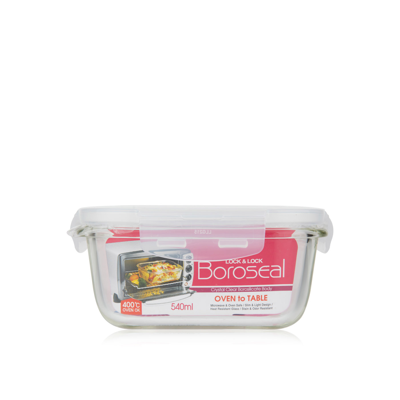 Lock & Lock Glass Container Square with Lid Llg215 540ml - Spinneys UAE