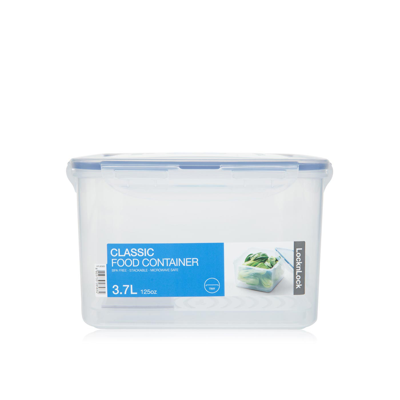 Lock & Lock food container square with tray hpl858d 3.7l - Spinneys UAE