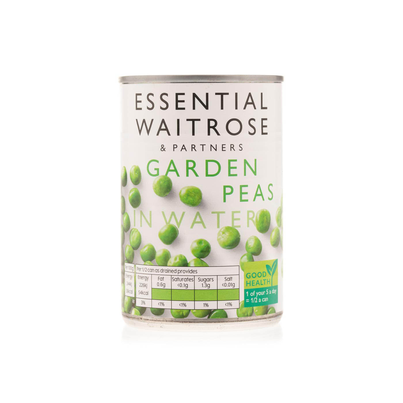 Waitrose Essential Garden Peas in Water 300g - Spinneys UAE
