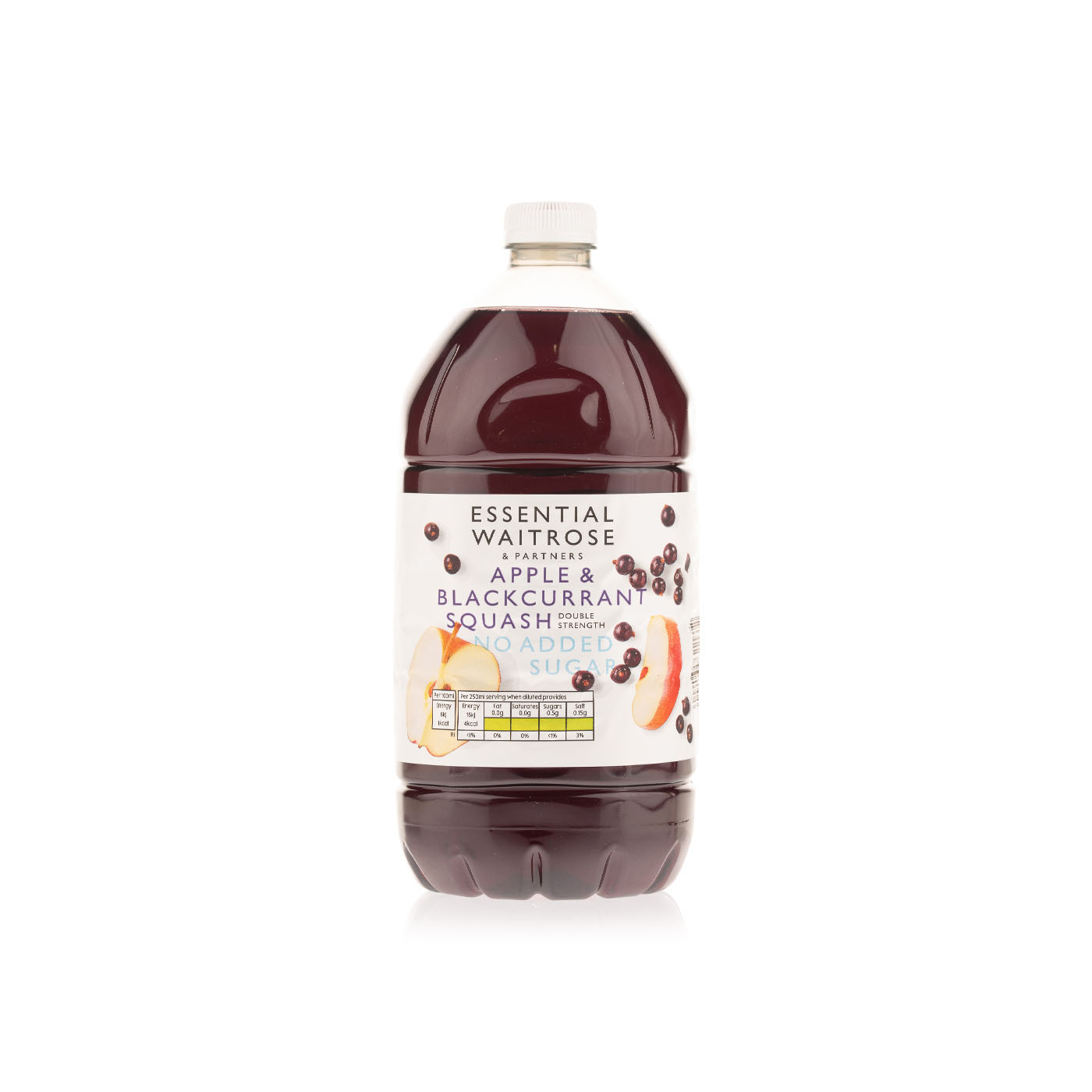 Waitrose Essential No Added Sugar Apple and Blackcurrant Fruit Squash 1 ...