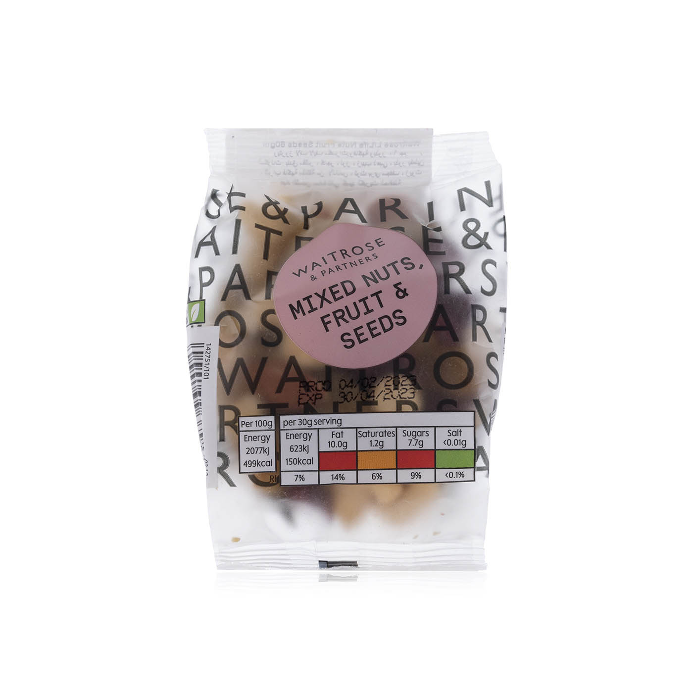 Waitrose Love Life Nuts Fruit & Seeds 60g - Spinneys UAE