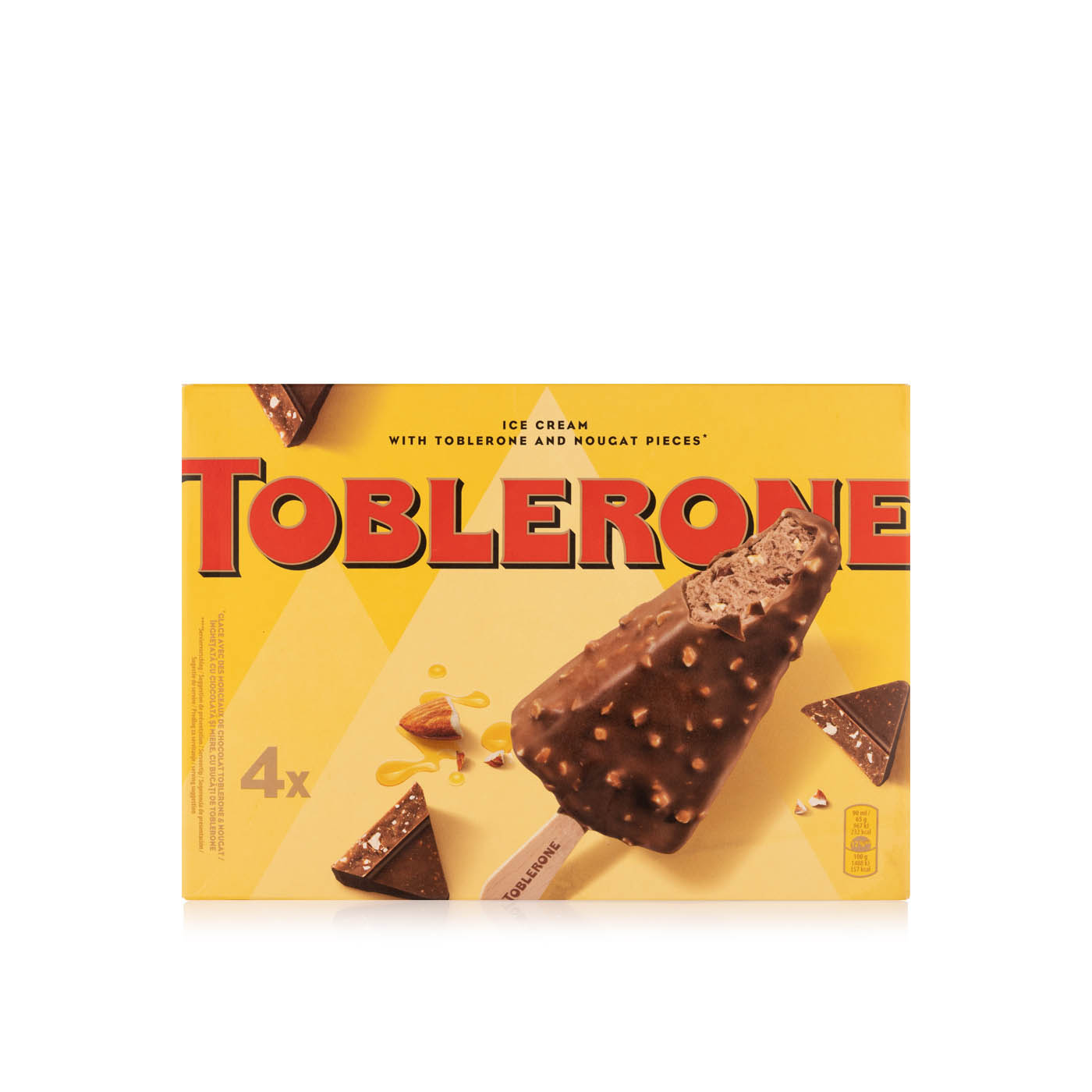 Toblerone Chocolate Ice Cream Sticks 4 X 90Ml - Spinneys UAE