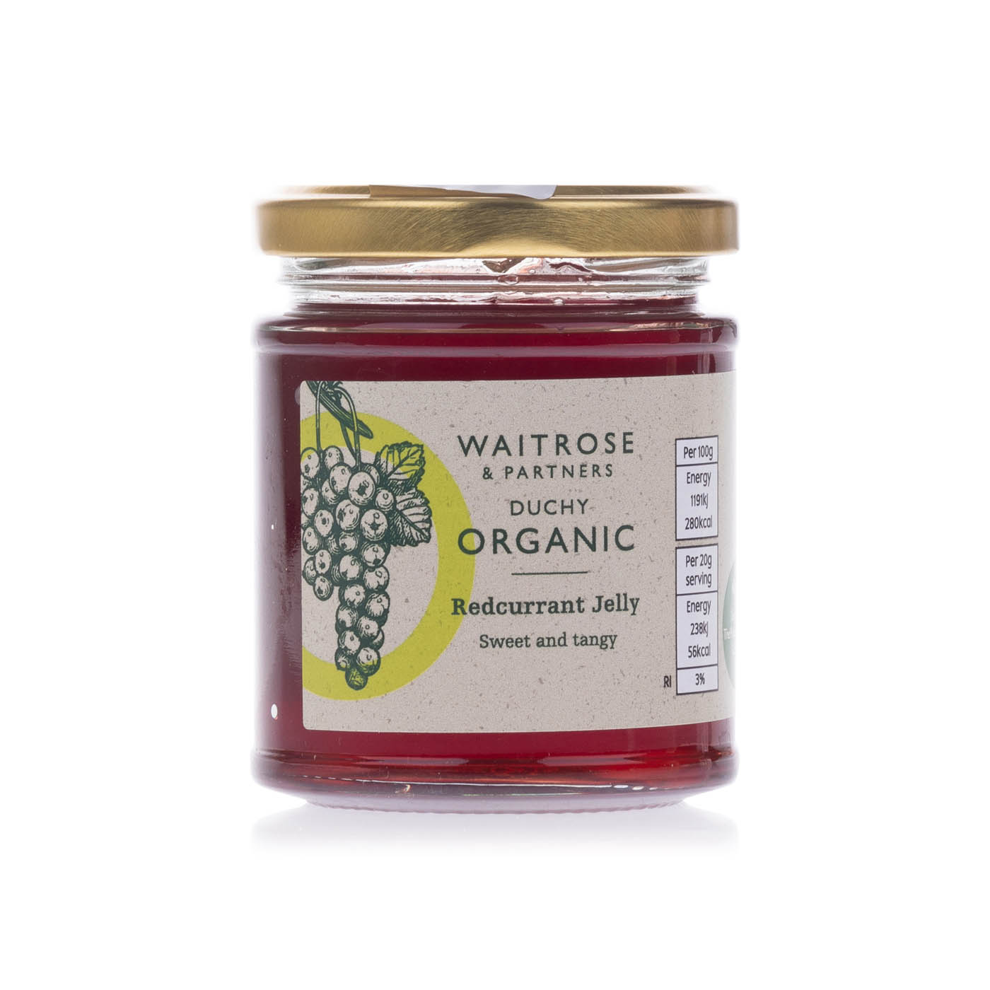 Waitrose Duchy Organic Redcurrant Jelly 220g - Spinneys UAE