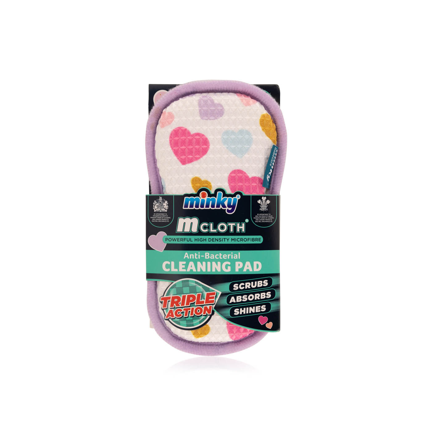 Minky M cloth anti-bacterial cleaning pad love hearts - Spinneys UAE