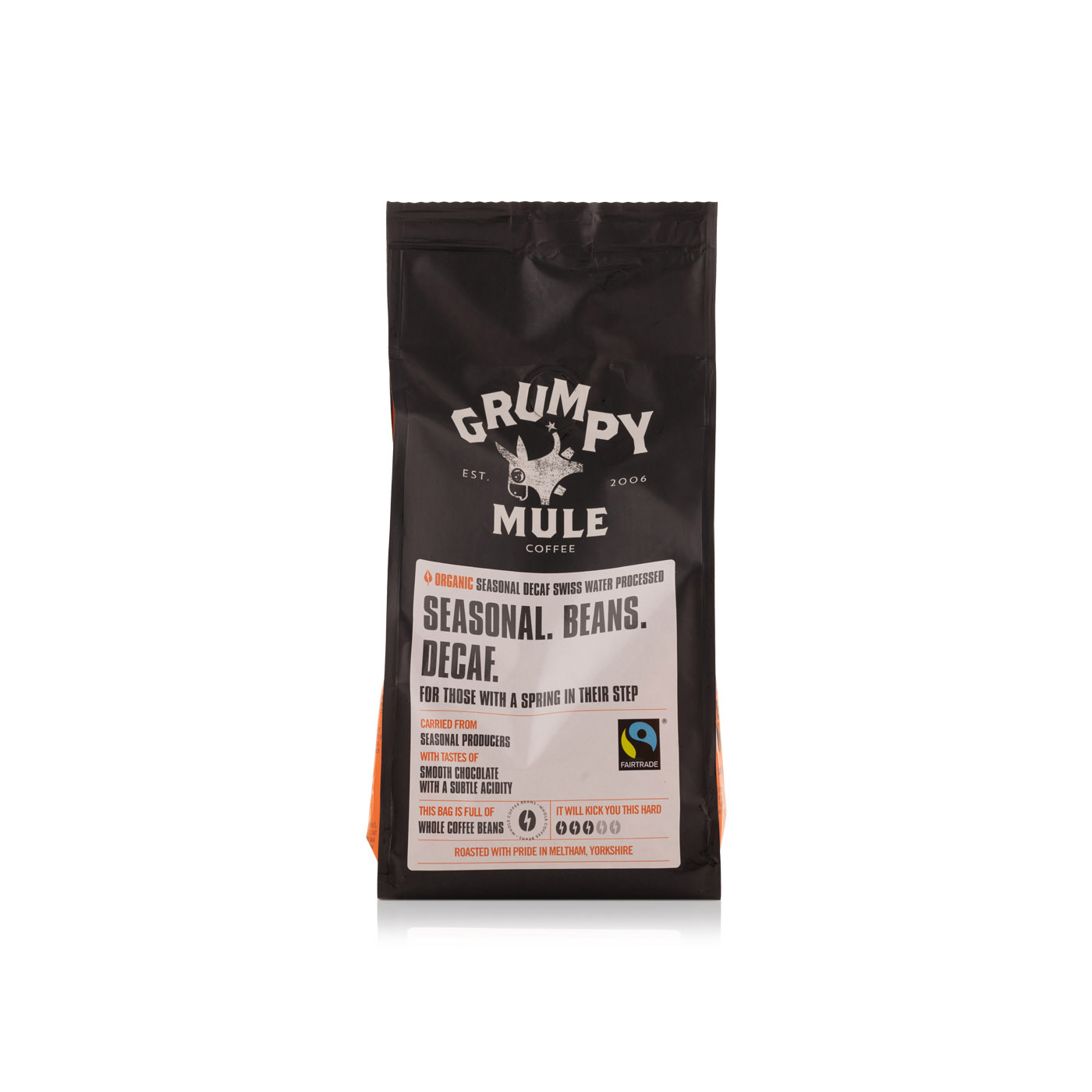 Grumpy Mule Organic Seasonal Decaf Swiss Water Processed Whole Coffee ...