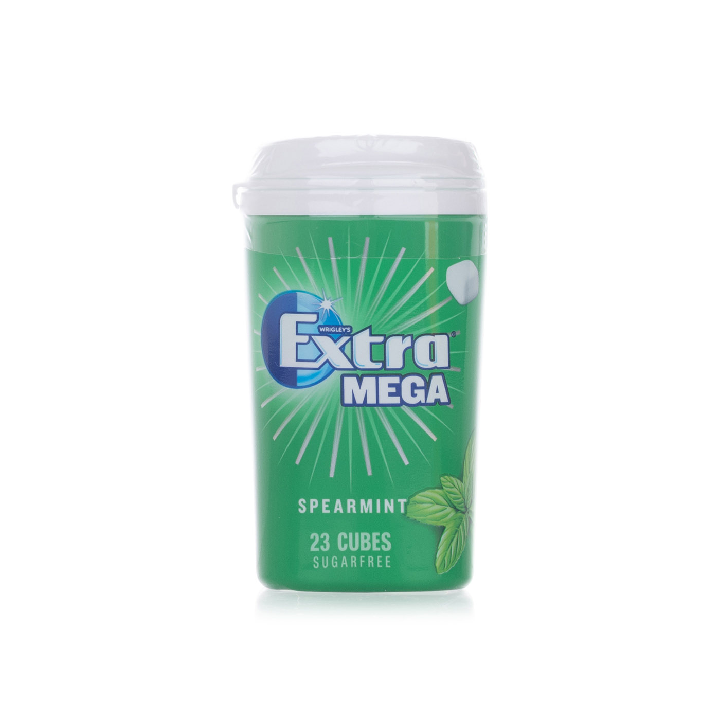 Wrigleys Extra Mega Spearmint Chewing Gum Sugar Free Bottle 51.5g ...