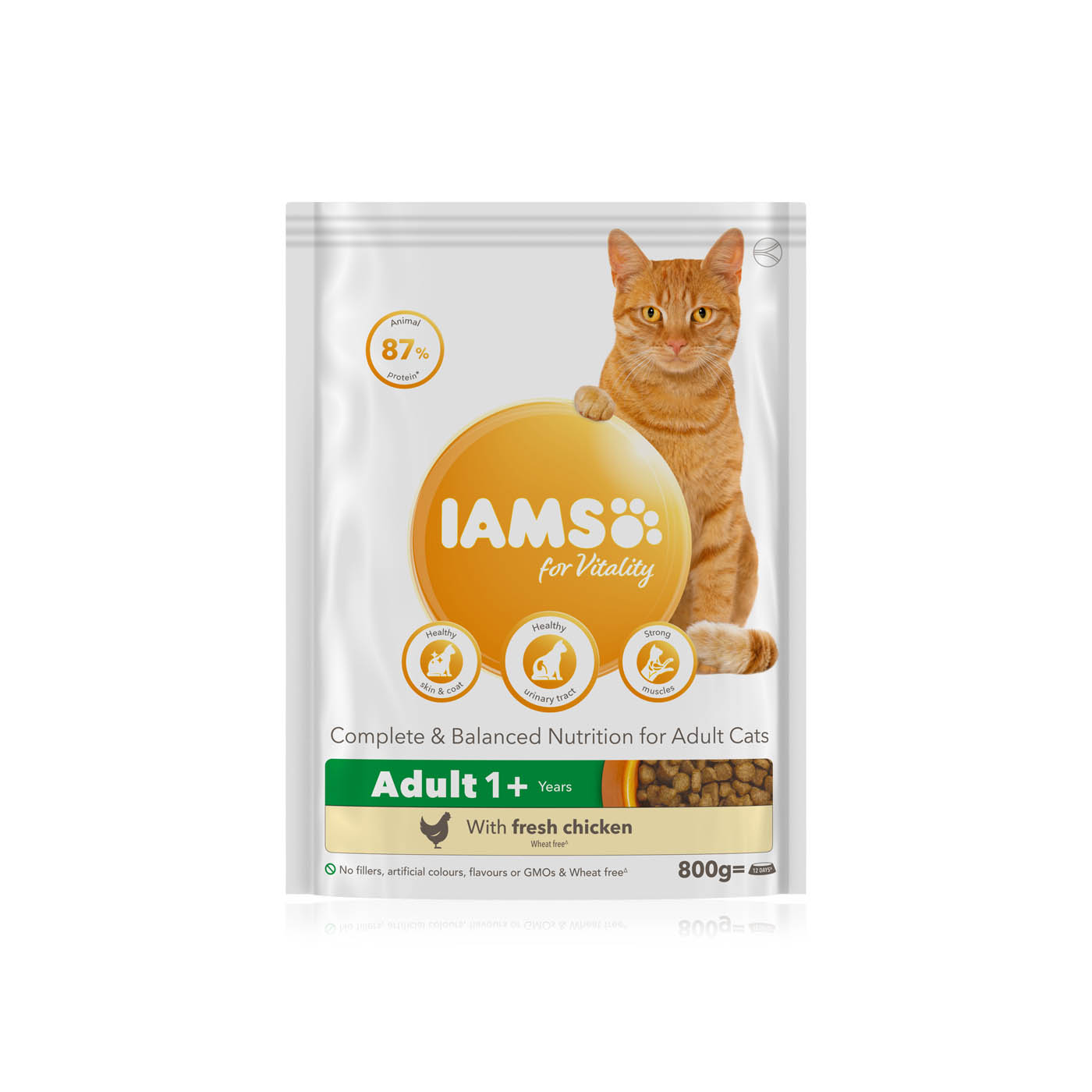 Iams Vitality Adult Cat Food with Fresh Chicken 800g - Spinneys UAE