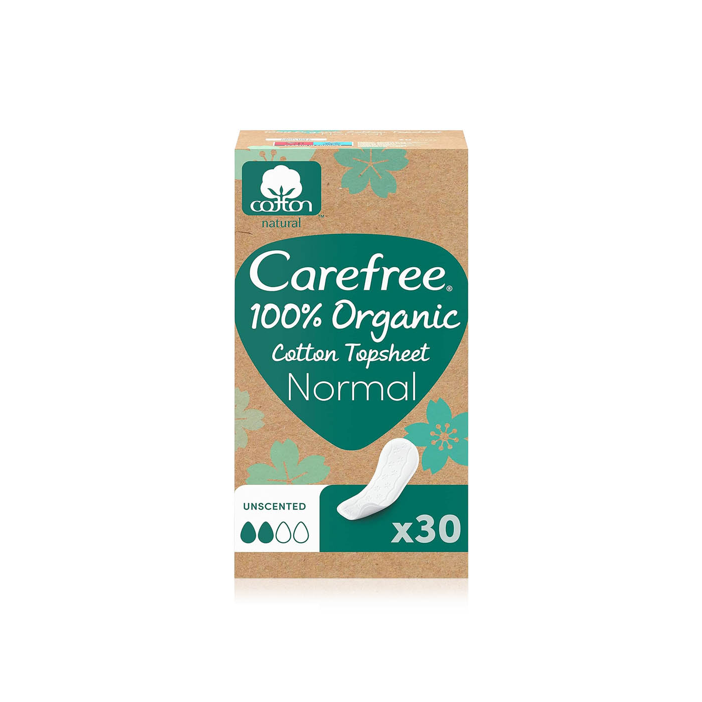 Carefree Organic Cotton Normal Liners x 30 - Spinneys UAE