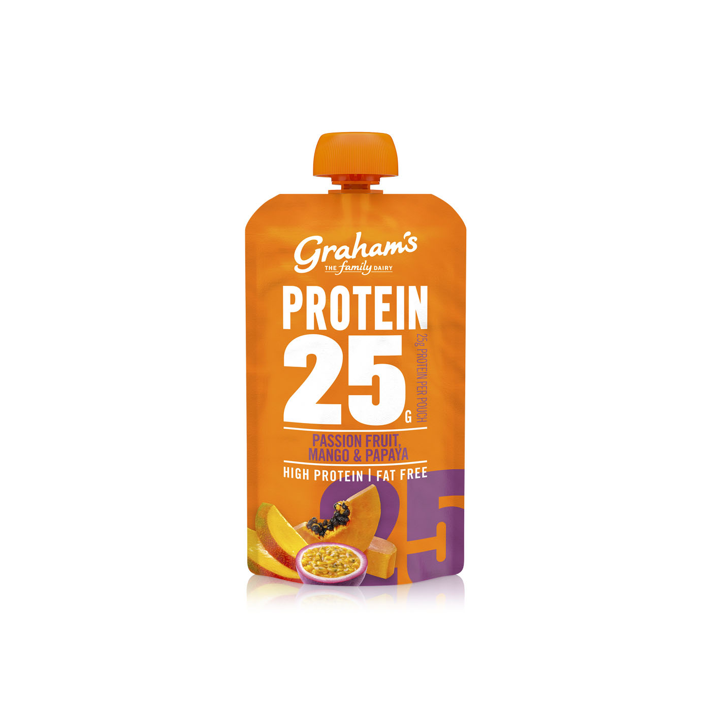 Graham's 25g Protein Passion Fruit, Mango and Papaya Yoghurt Pouch 200g ...