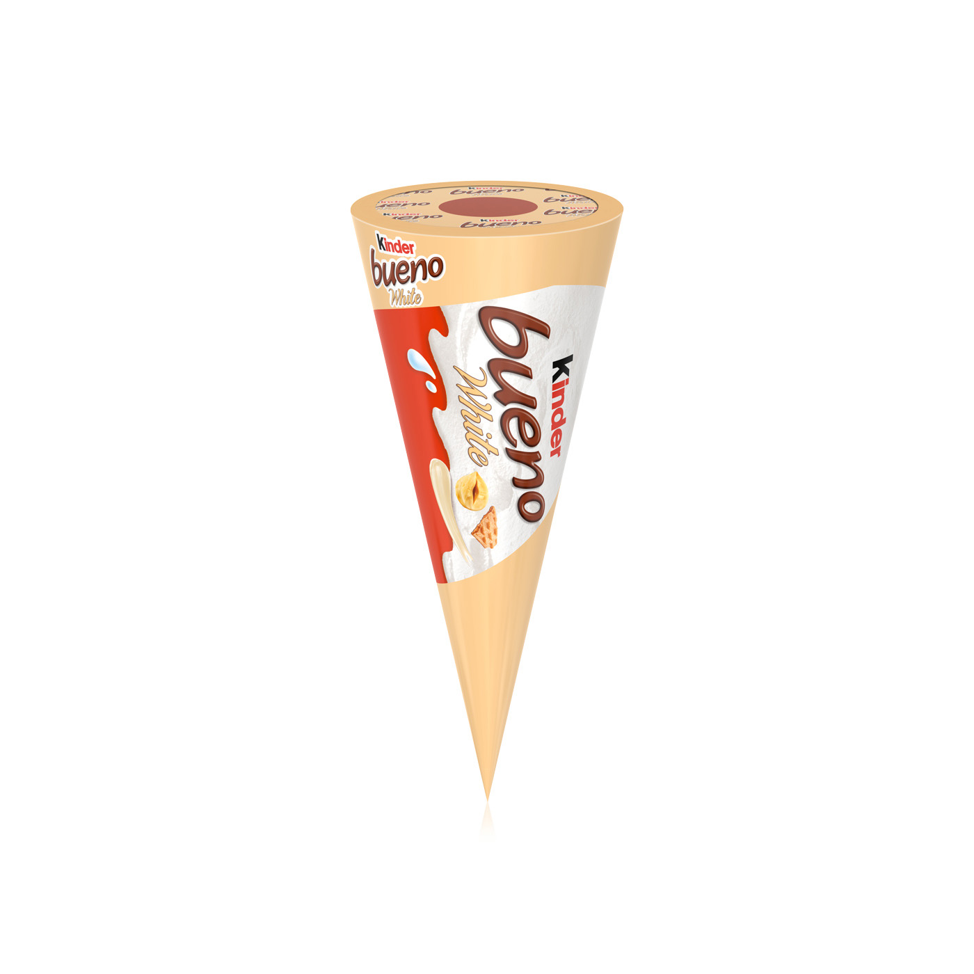 Kinder Bueno White Chocolate Hazelnut Ice Cream Wafer Cone 62G ...