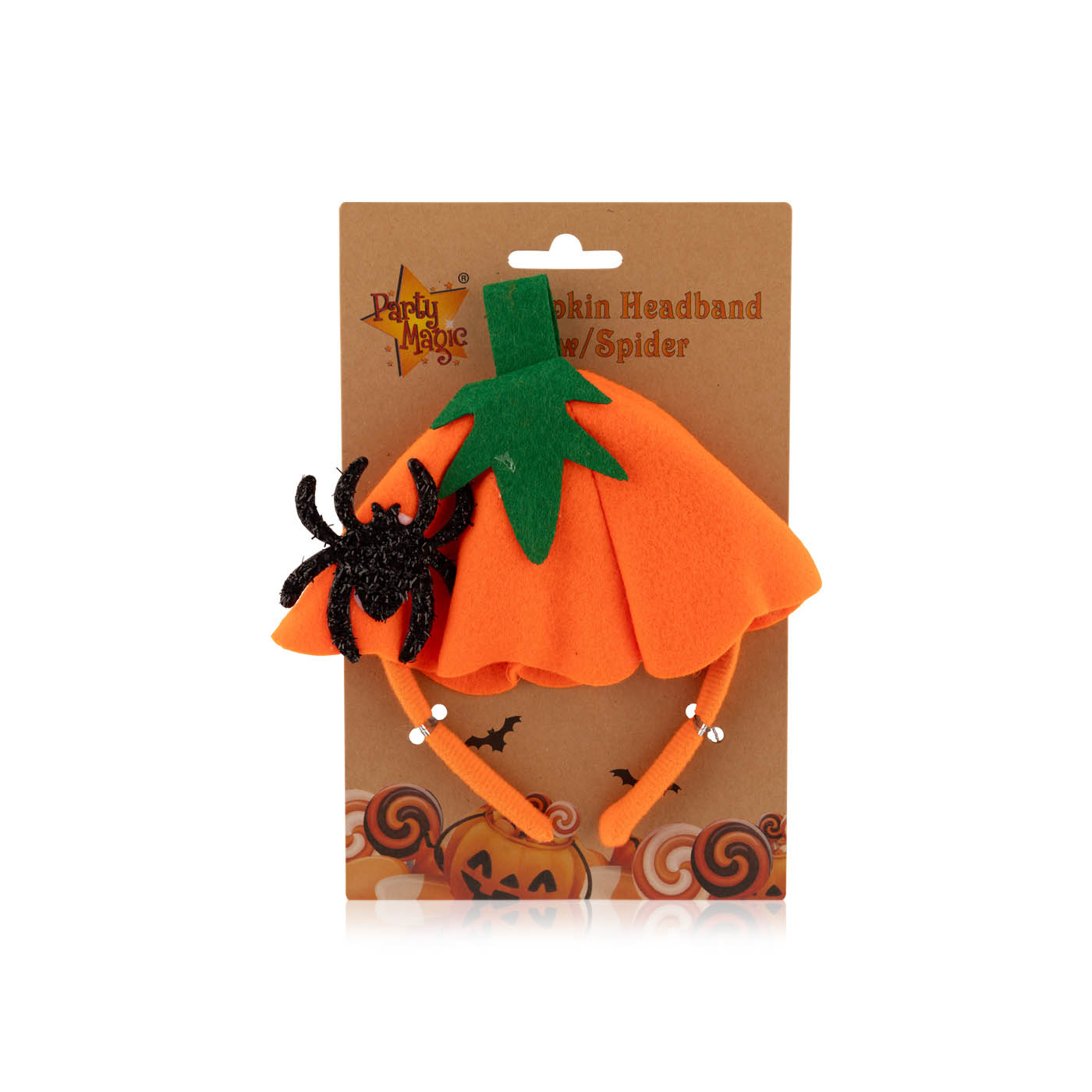 Party Magic Halloween pumpkin headband with spider - Spinneys UAE