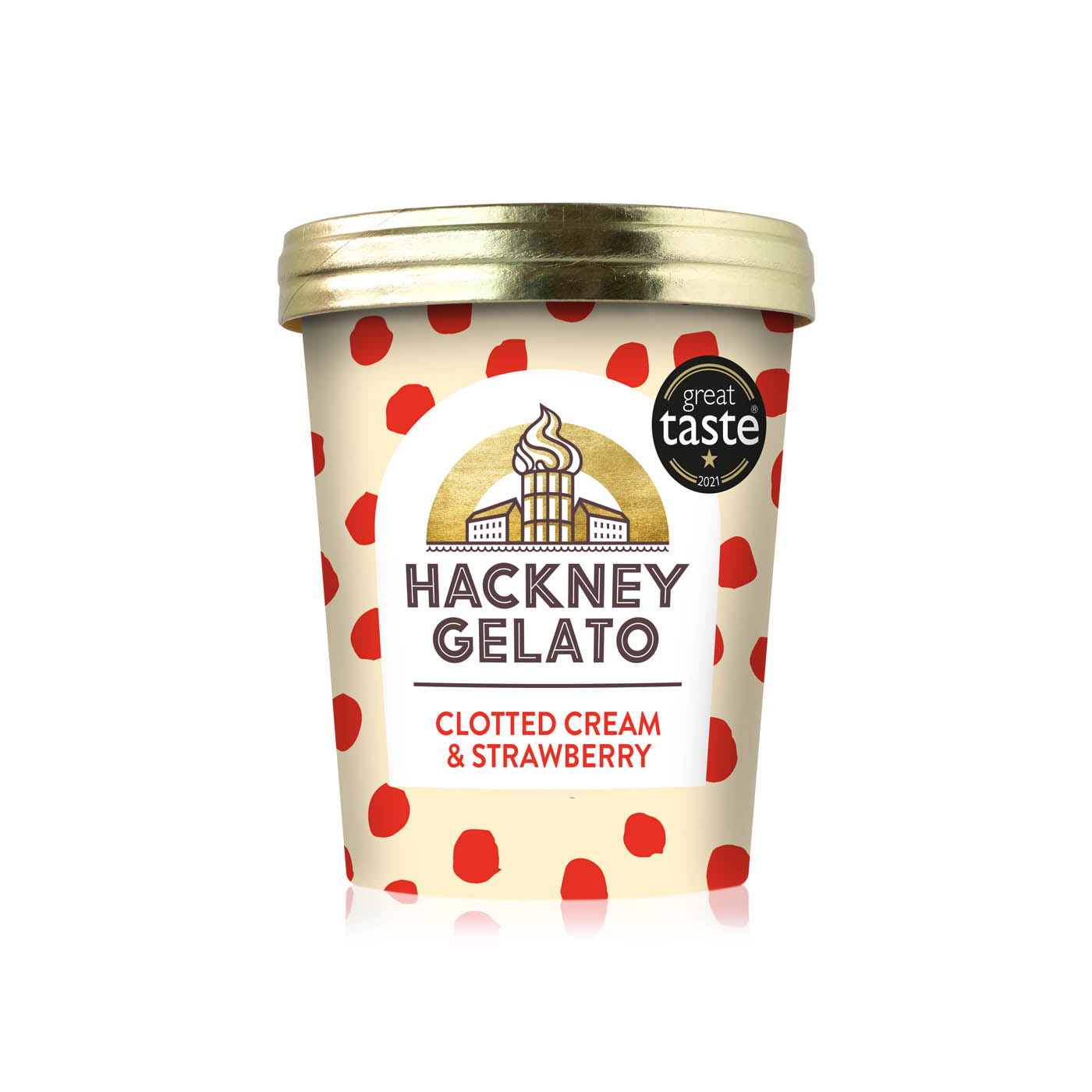 Hackney Gelato Clotted Cream and Strawberries 460ml - Spinneys UAE