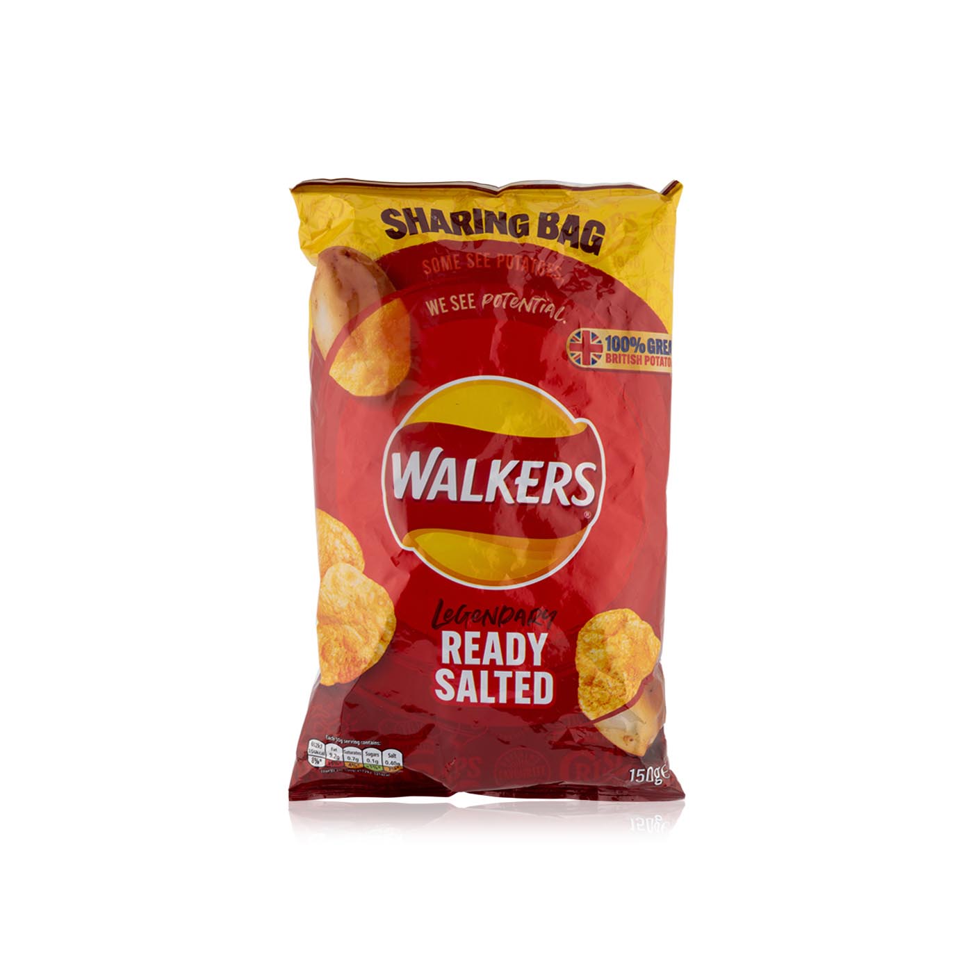 Walkers Ready Salted Crisps 150g - Spinneys UAE