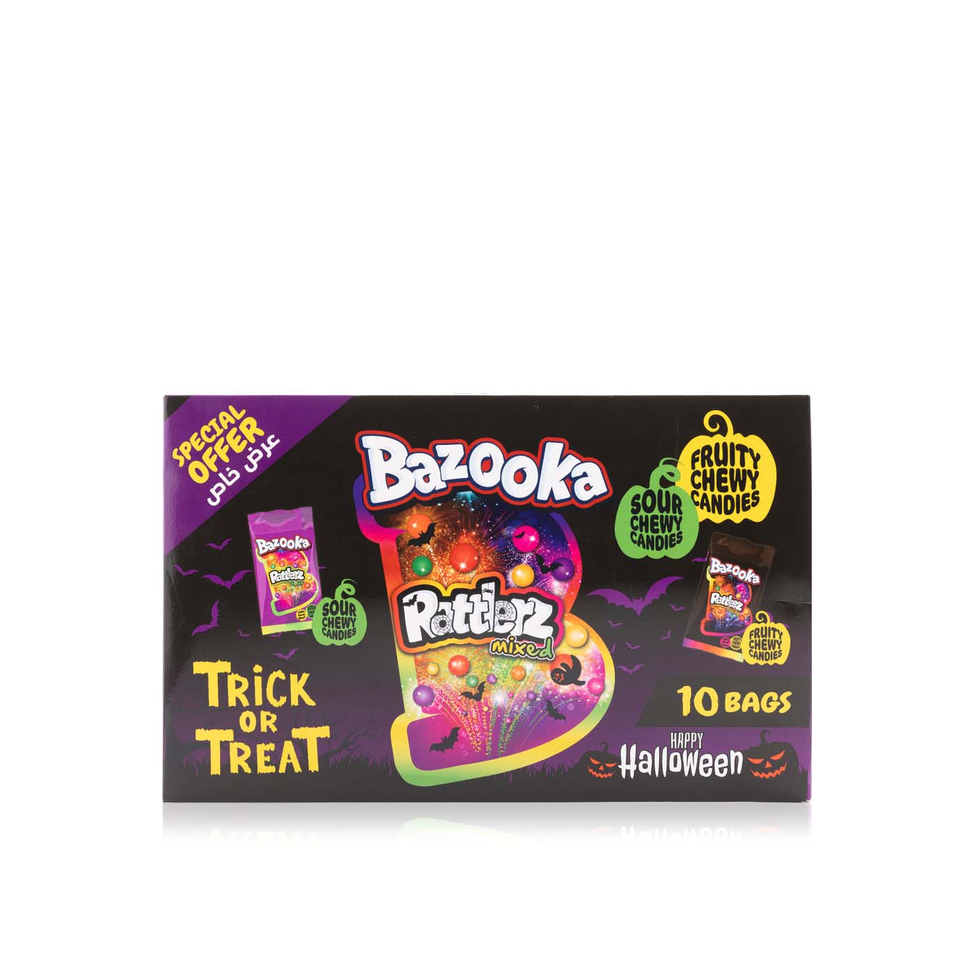 Bazooka Rattlerz Assorted 10 Bags 40g - Spinneys United Arab Emirates