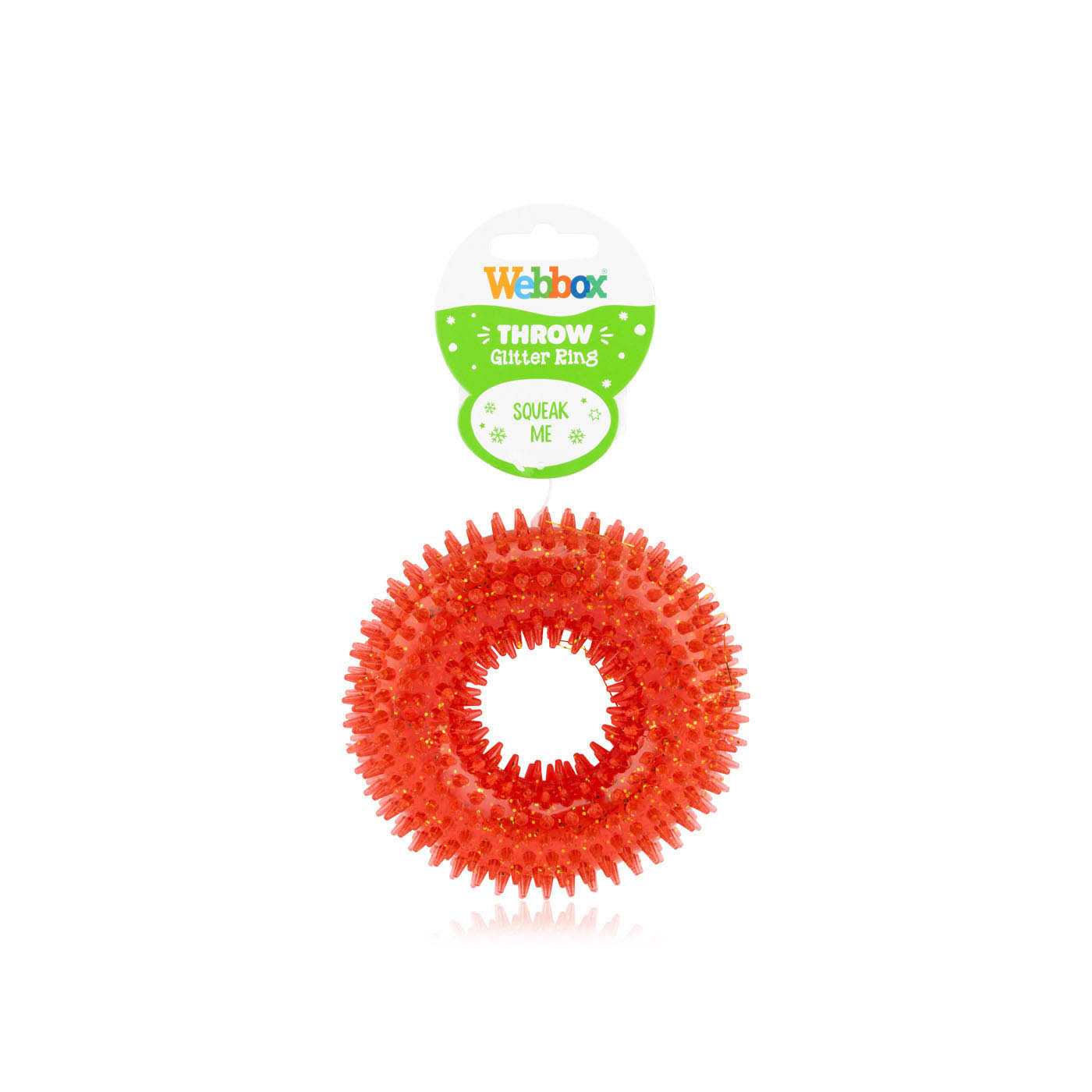 Webbox Festive Dog Glitter Ring Red - Spinneys UAE
