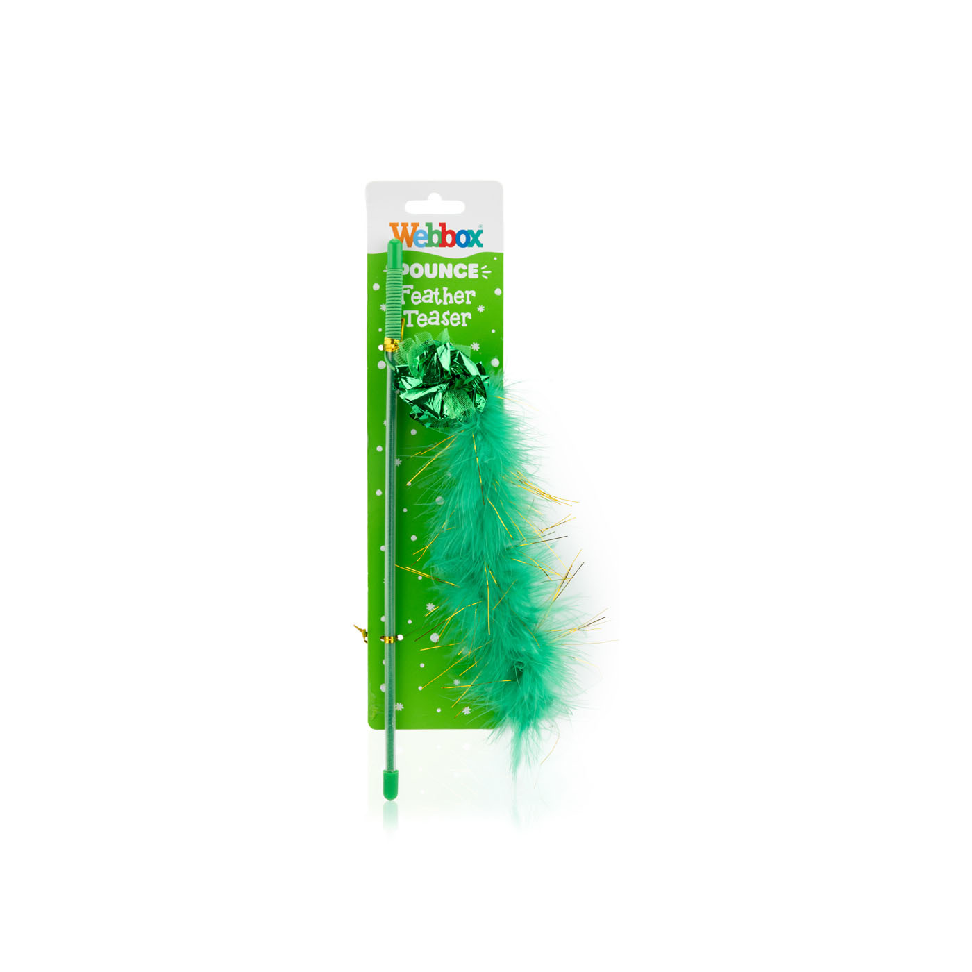Webbox Christmas Feather Teaser for Cats Green 60cm - Spinneys UAE