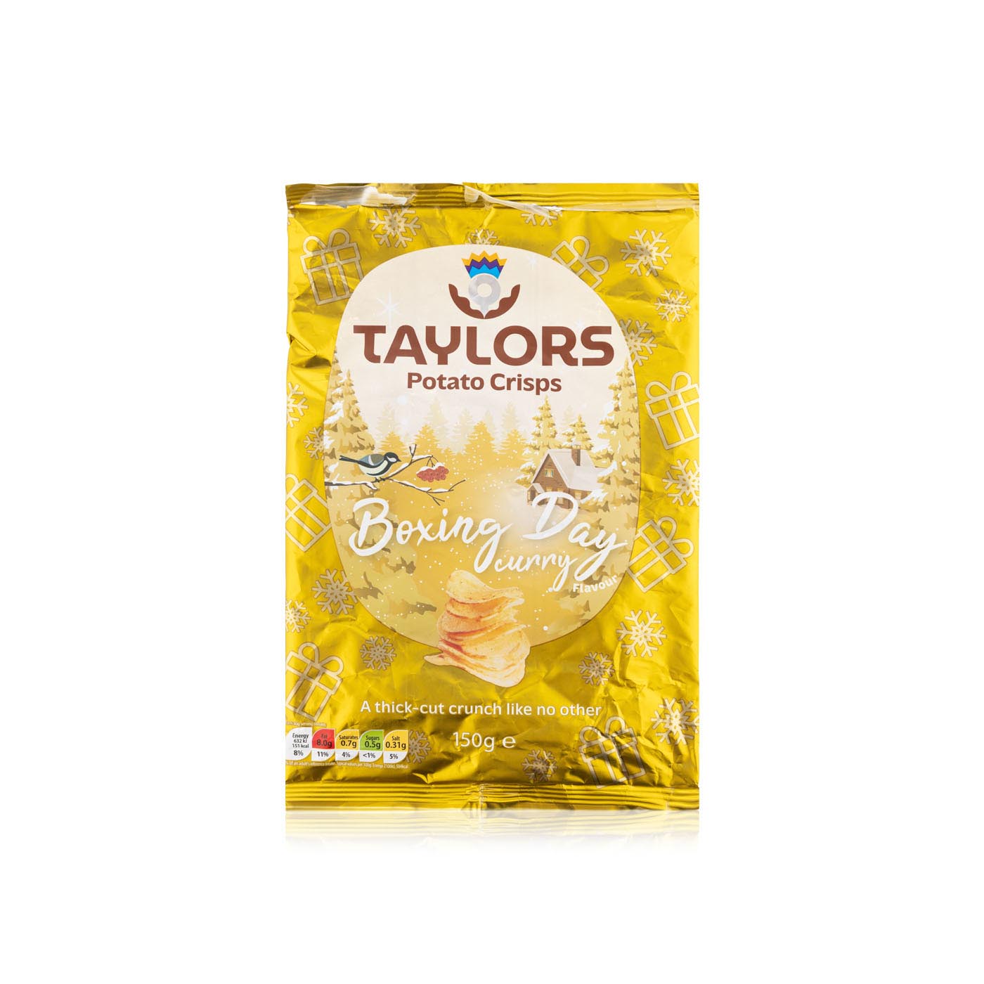 Taylors Festive Boxing Day Curry Flavour Potato Crisps 150g - Spinneys UAE