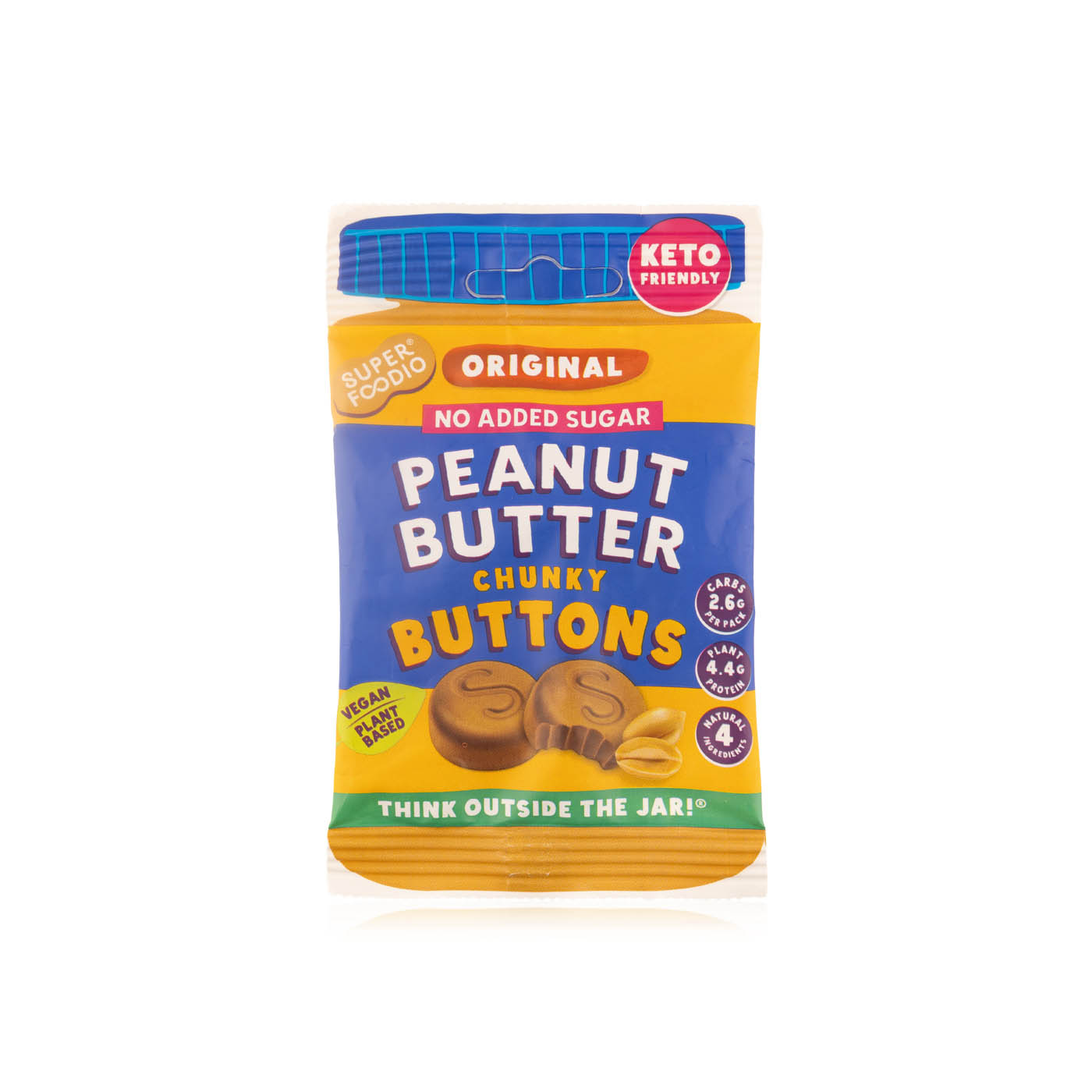 Superfoodio Peanut Butter Buttons No Added Sugar 20g - Spinneys UAE