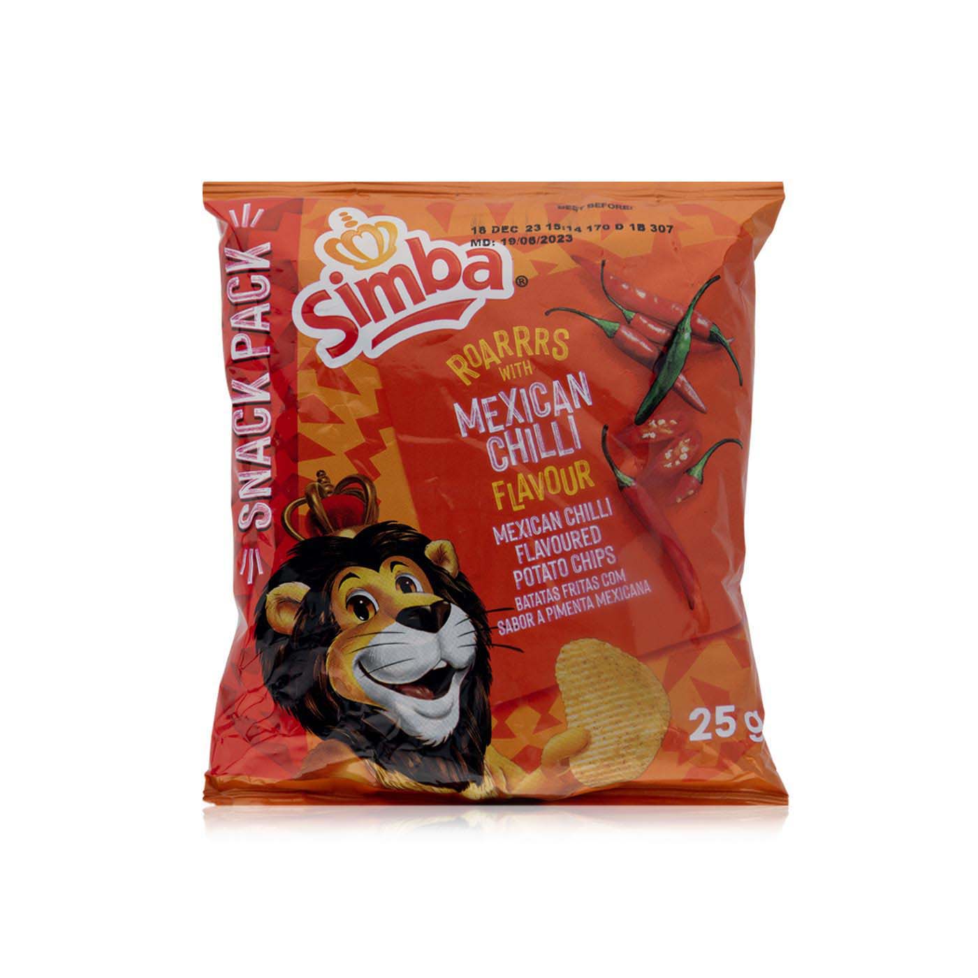 Simba Mexican chilli flavoured potato chips 25g - Spinneys UAE