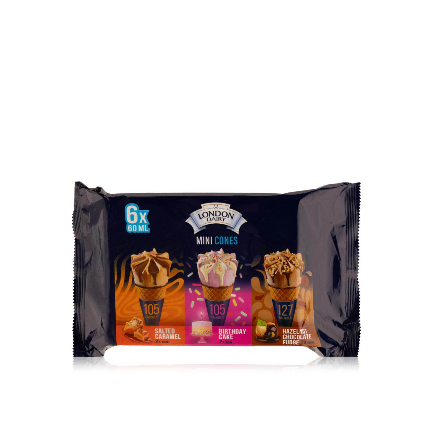 London Dairy Mini Cone Multipack 60Ml X 6 - Spinneys United Arab Emirates