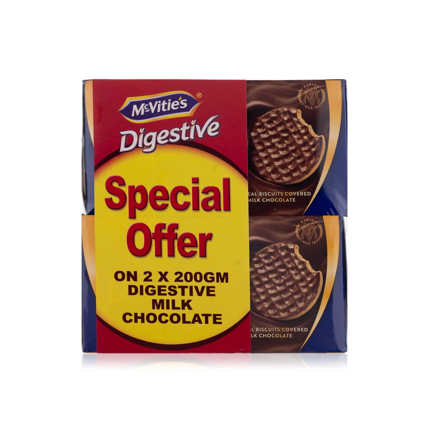 Mcvities Milk Chocolate Digestive Biscuits 200g x 2 - Spinneys UAE