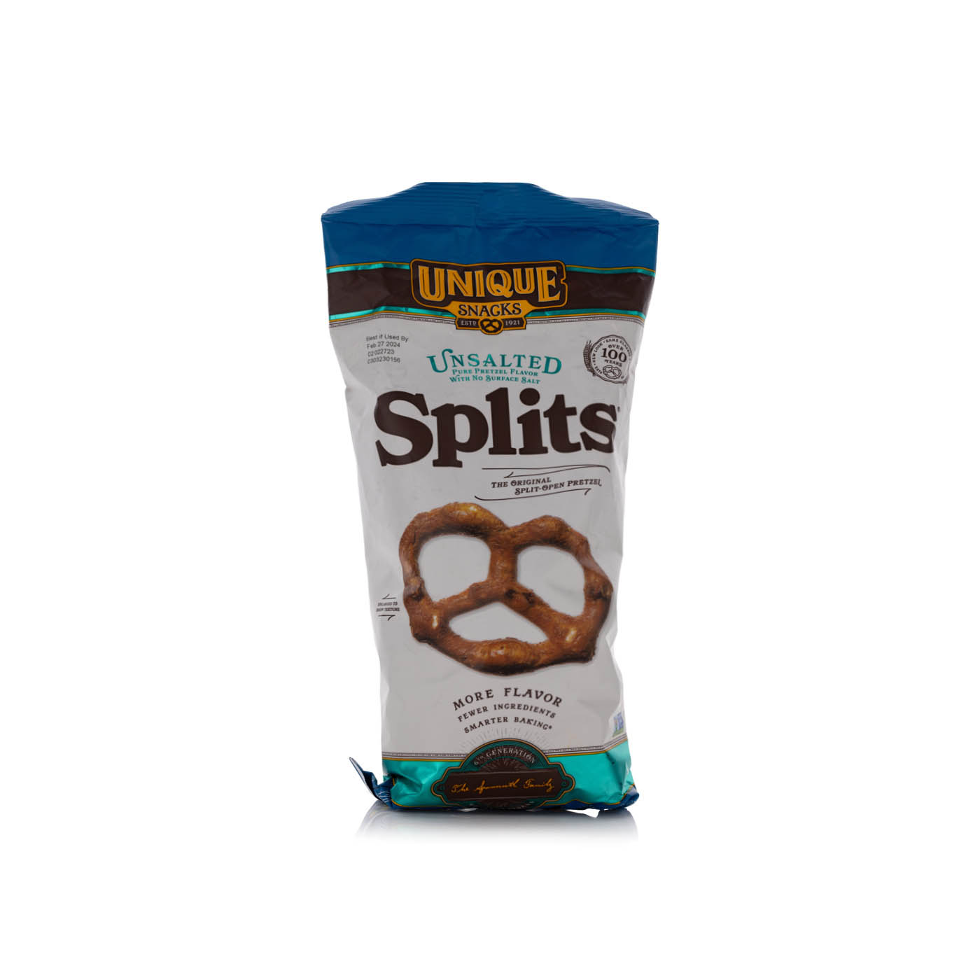 Unique Snacks Unsalted Splits Pretzels 312g - Spinneys UAE