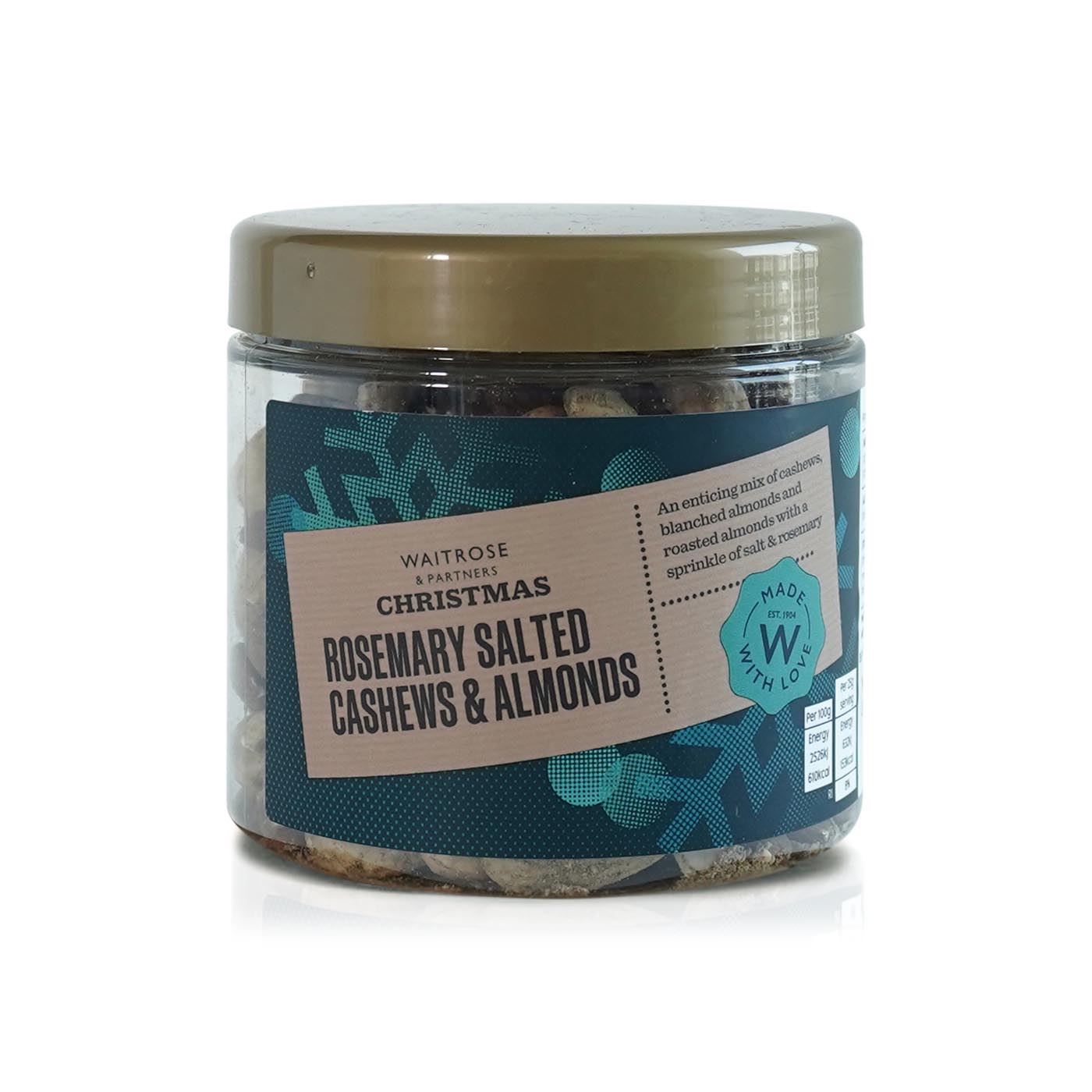 Waitrose Christmas Rosemary Salted Cashews and Almonds 340g - Spinneys ...