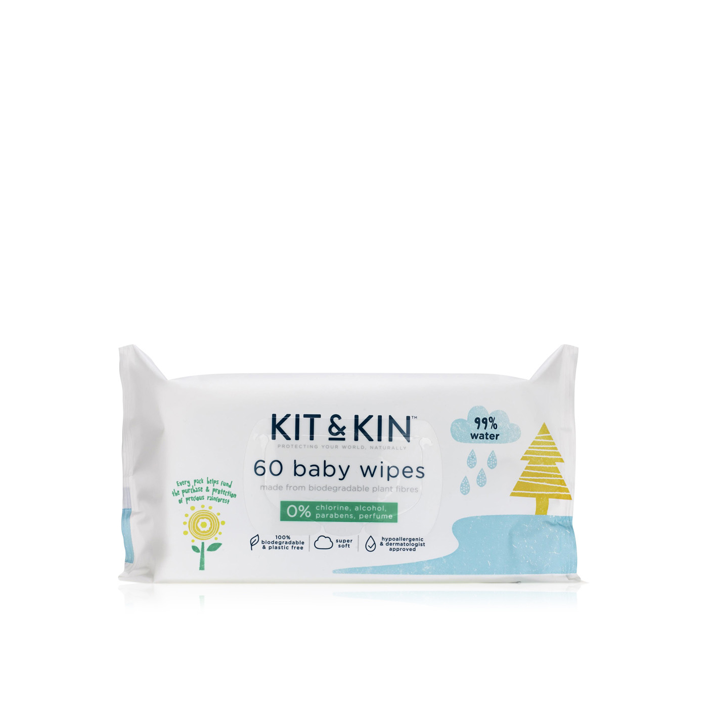 Kit & Kin Baby Wipes - 60 Pack - Spinneys UAE