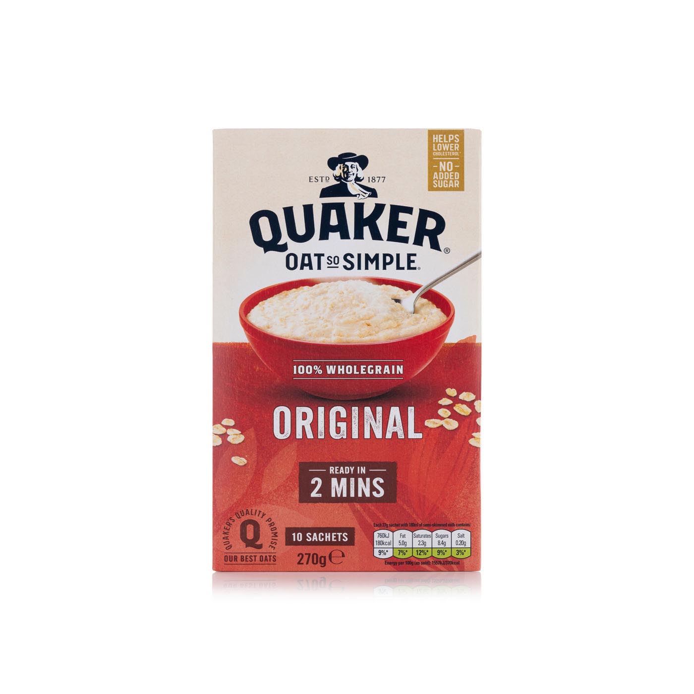 Quaker Oat So Simple Original Porridge 10 Pack 270g - Spinneys UAE