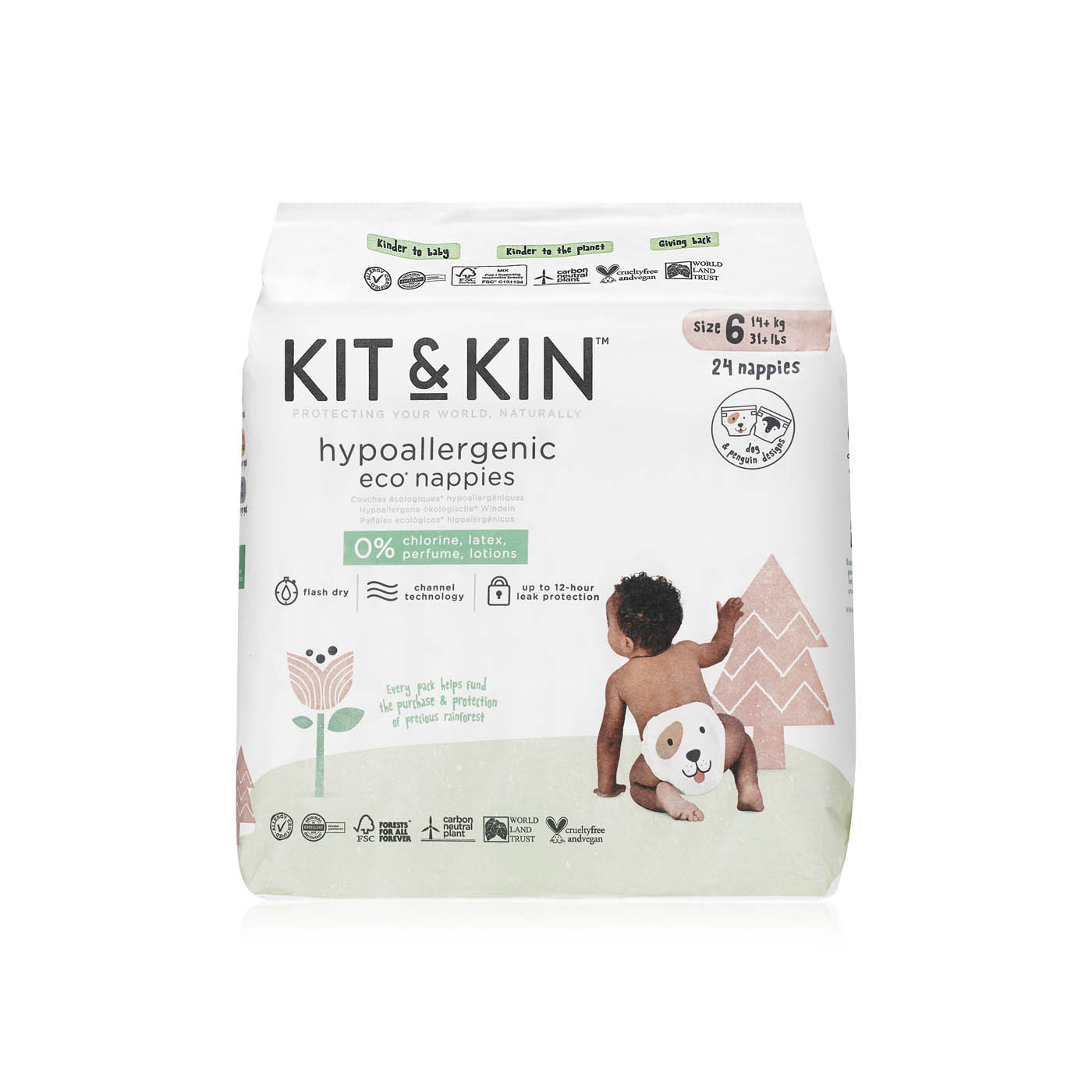 Kit & Kin Eco Diaper Size 6 - 24 Pack - Spinneys UAE