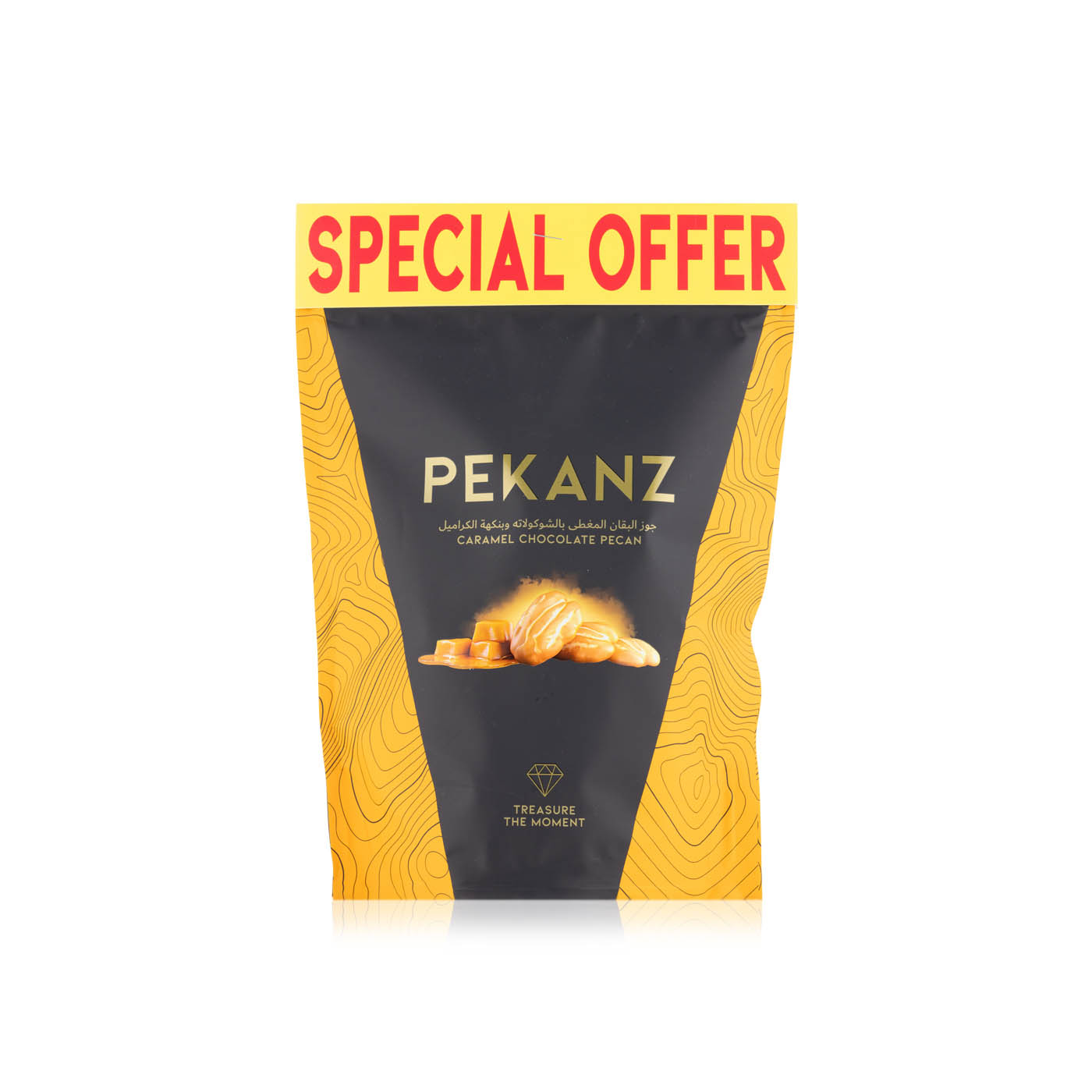 Pekanz Caramel Chocolate Pecans Zipper Bag 200g - Spinneys UAE